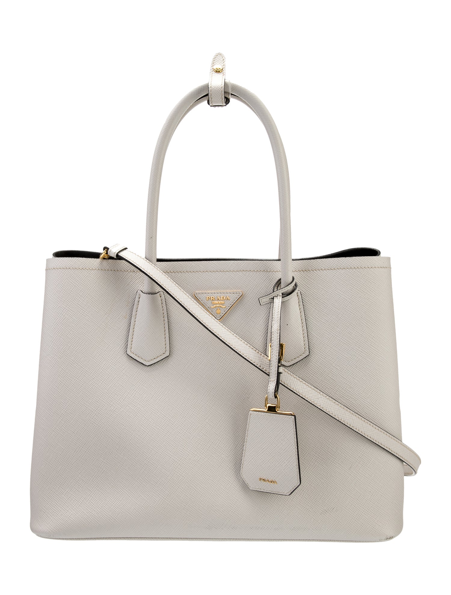 Prada Signature Double Bag Medium - Neutrals Handle Bags, Handbags ...