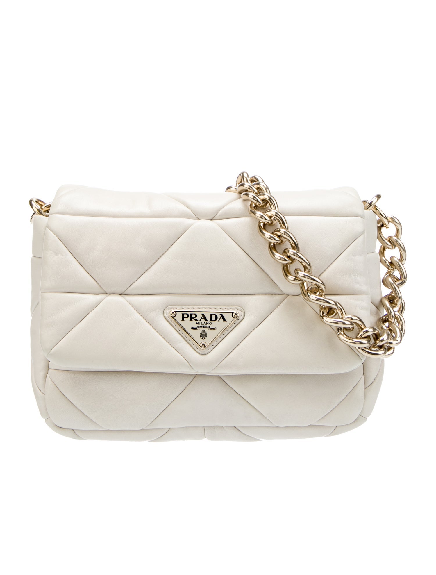 Prada Nappa Leather Patchwork System - White Shoulder Bags, Handbags - PRA1035790 | The RealReal