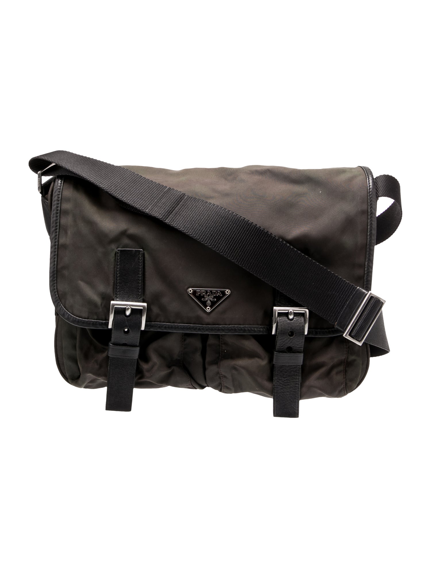 Prada Tessuto Nylon Messenger Bag - Brown Crossbody Bags, Handbags ...