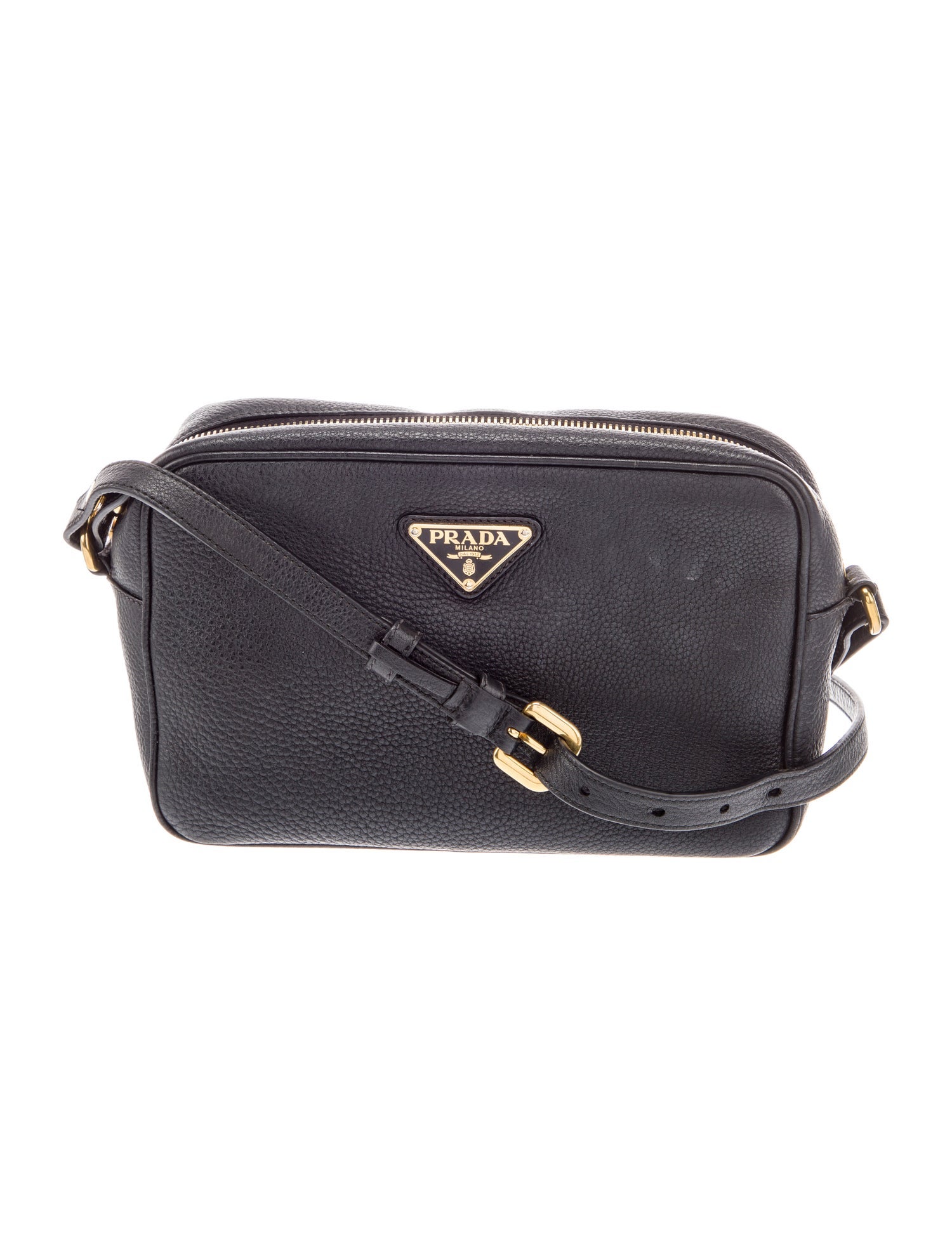 Prada Vitello Daino Leather Bandoliera - Blue Crossbody Bags, Handbags ...