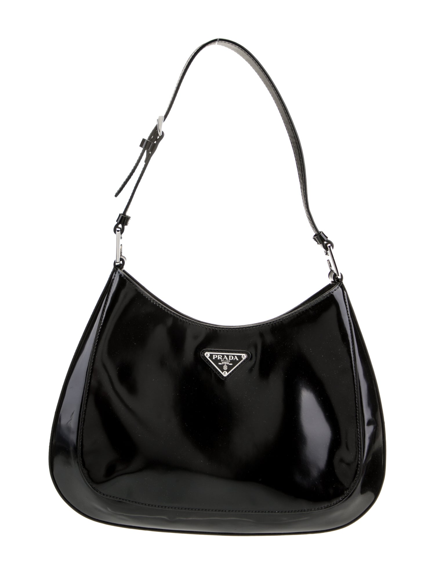 Prada Spazzolato Leather Cleo - Black Shoulder Bags, Handbags ...