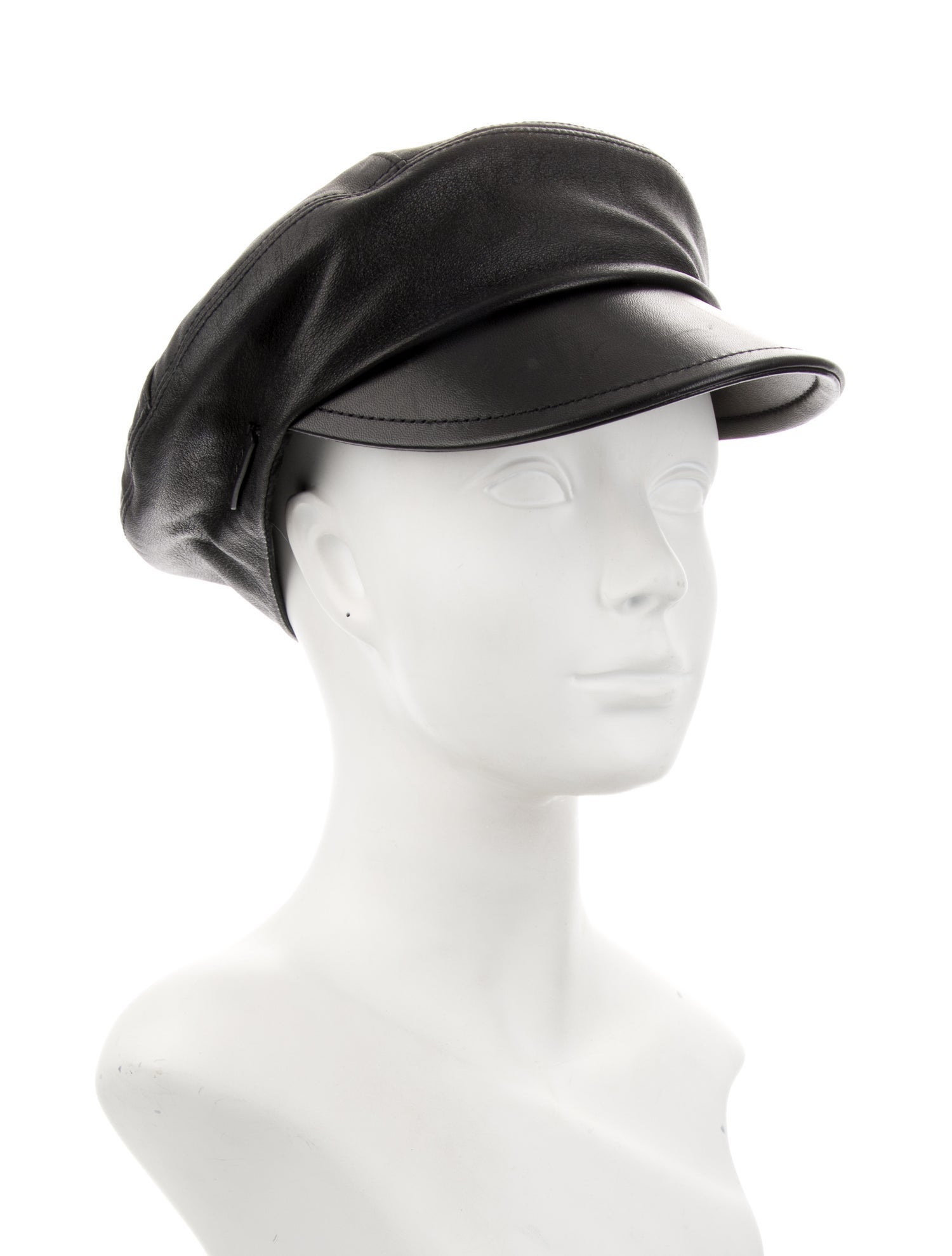 Prada Leather Newsboy Hat - Black Hats, Accessories - PRA1043688 | The ...