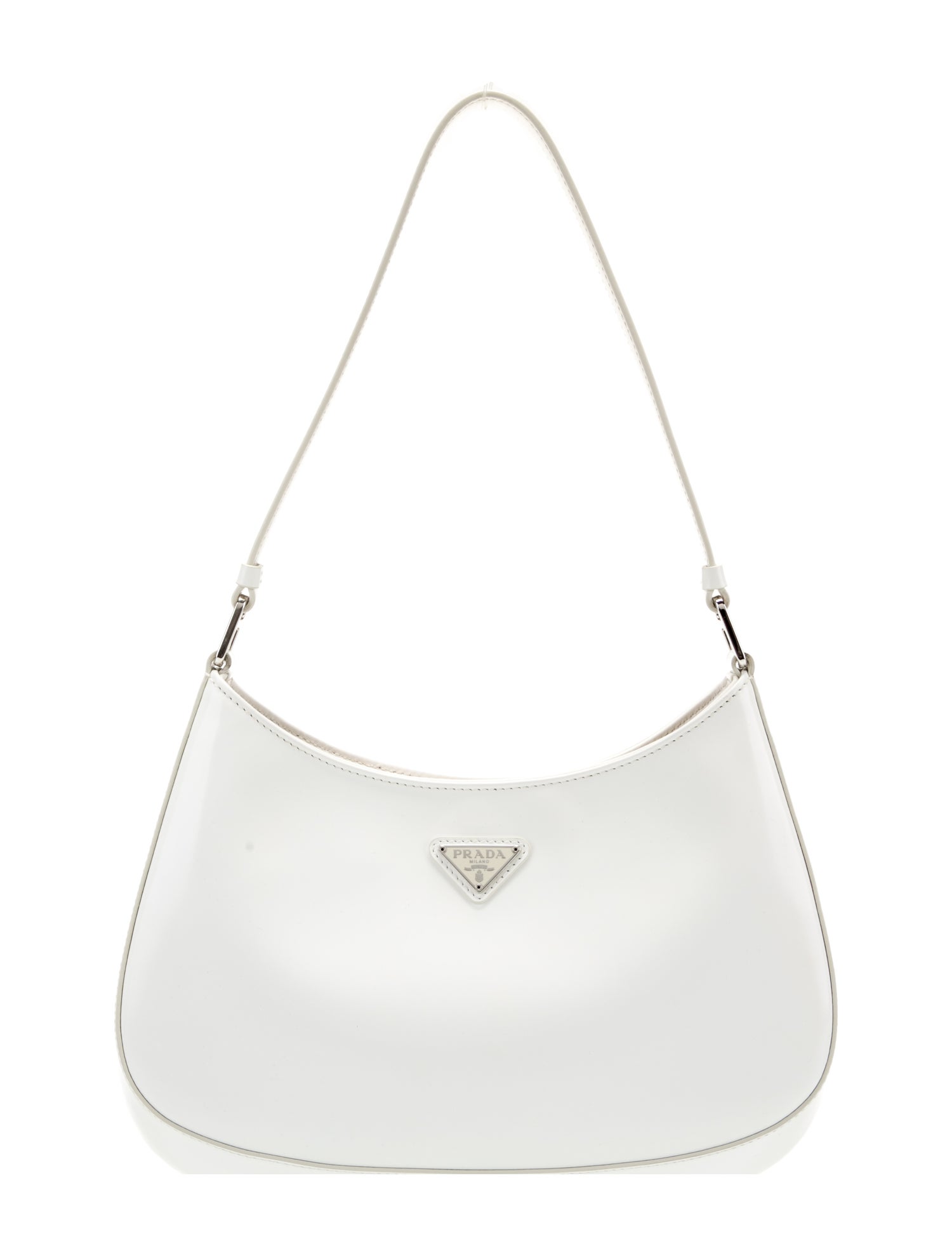 Prada Spazzolato Leather Cleo - White Shoulder Bags, Handbags ...