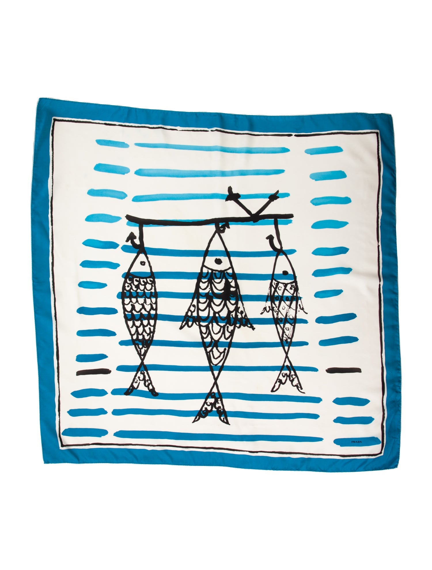 Prada Silk Printed Scarf - Black Scarves and Shawls, Accessories ...