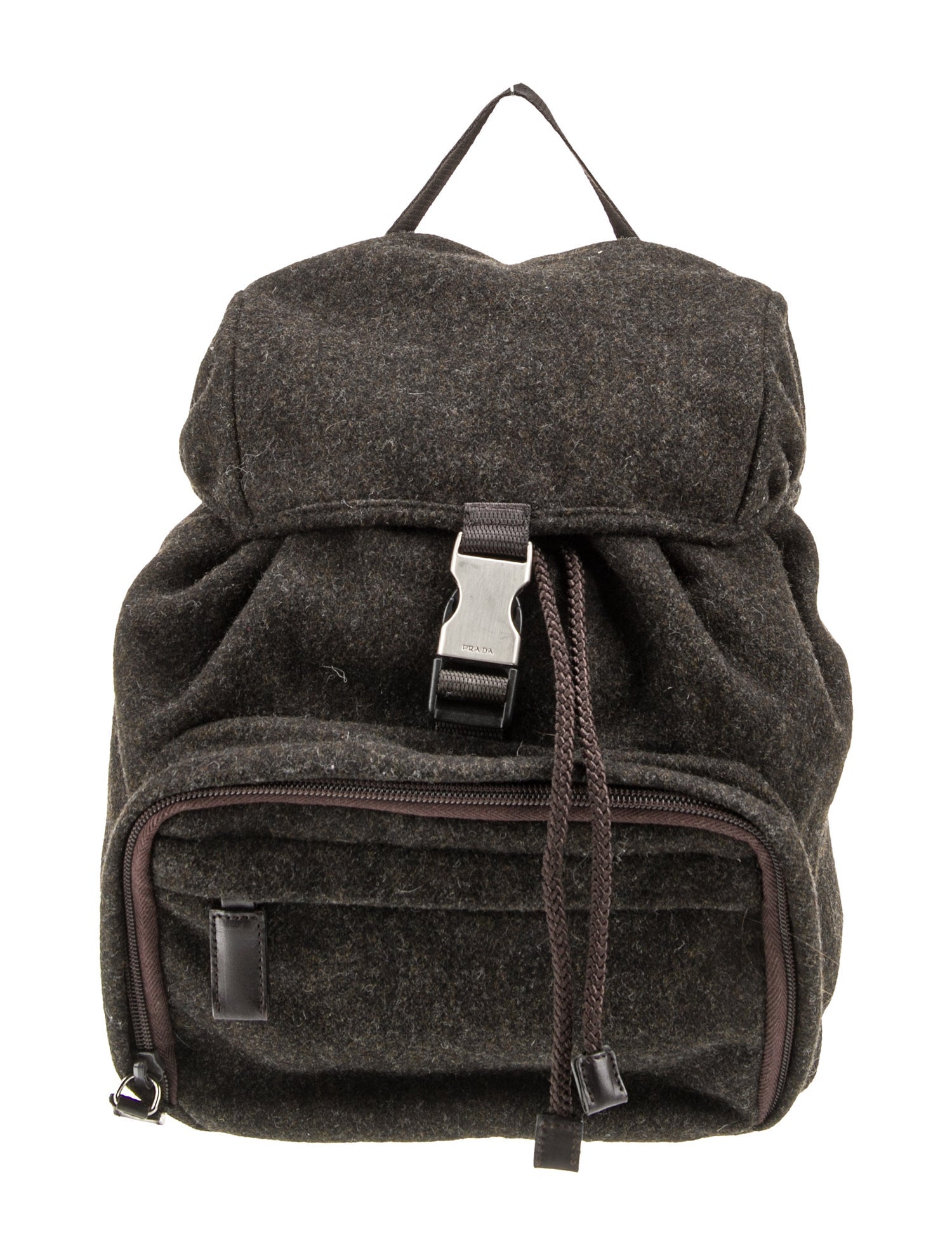 Prada Wool Backpack - Brown Backpacks, Handbags - PRA1047578 | The RealReal