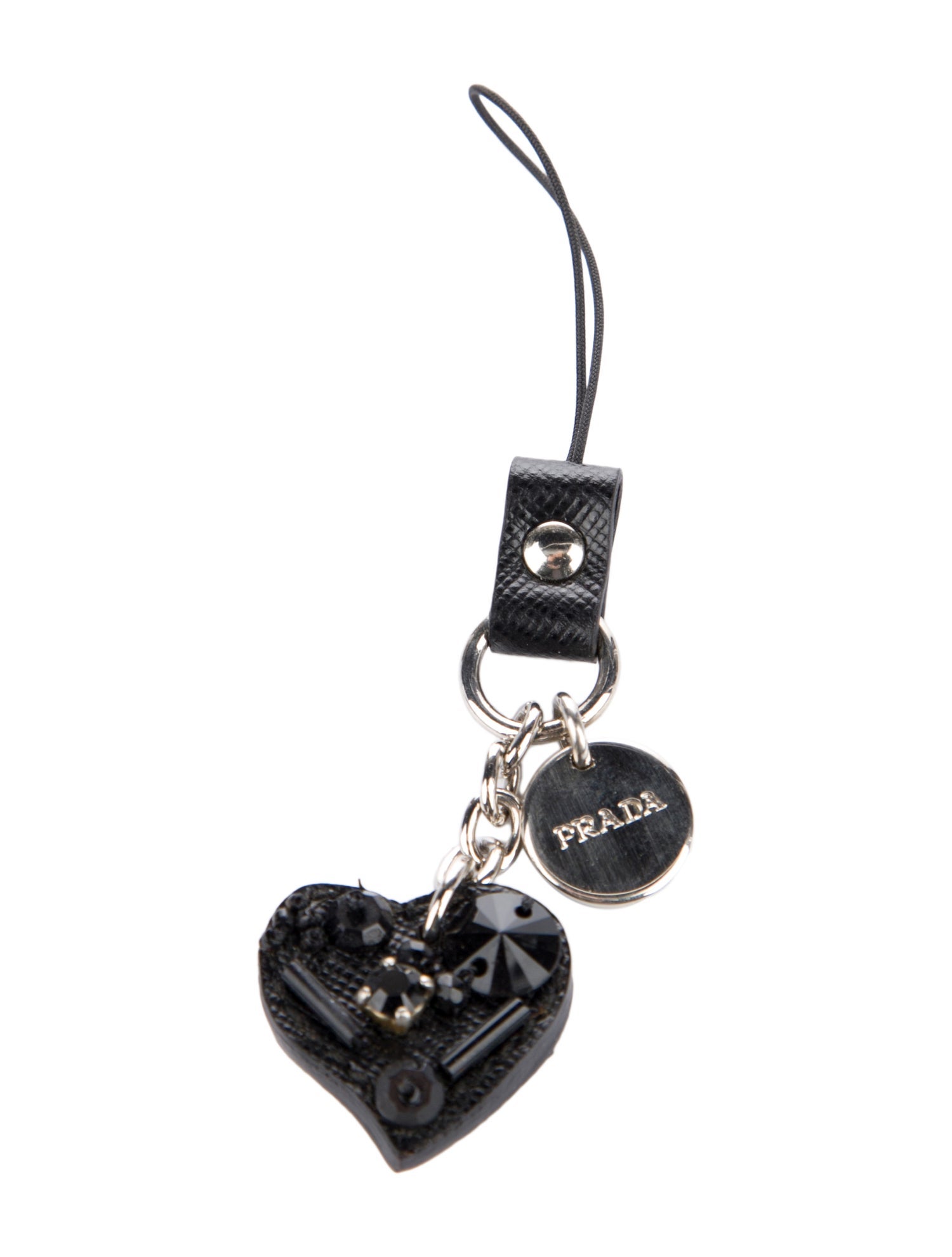 Prada Heart Key Chain - Black Keychains, Accessories - PRA1048141 | The ...
