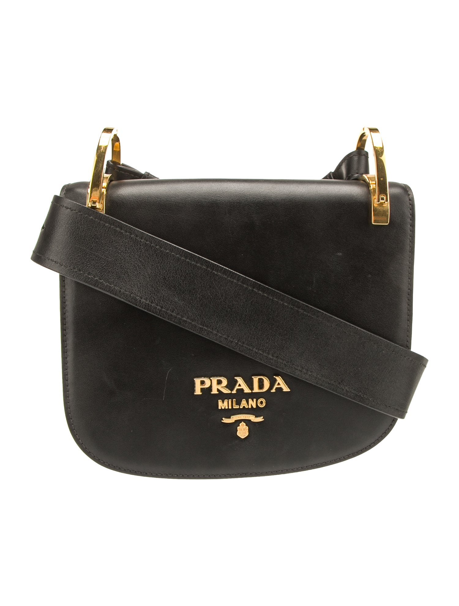 Prada City Calf Leather Pionnière - Black Shoulder Bags, Handbags ...