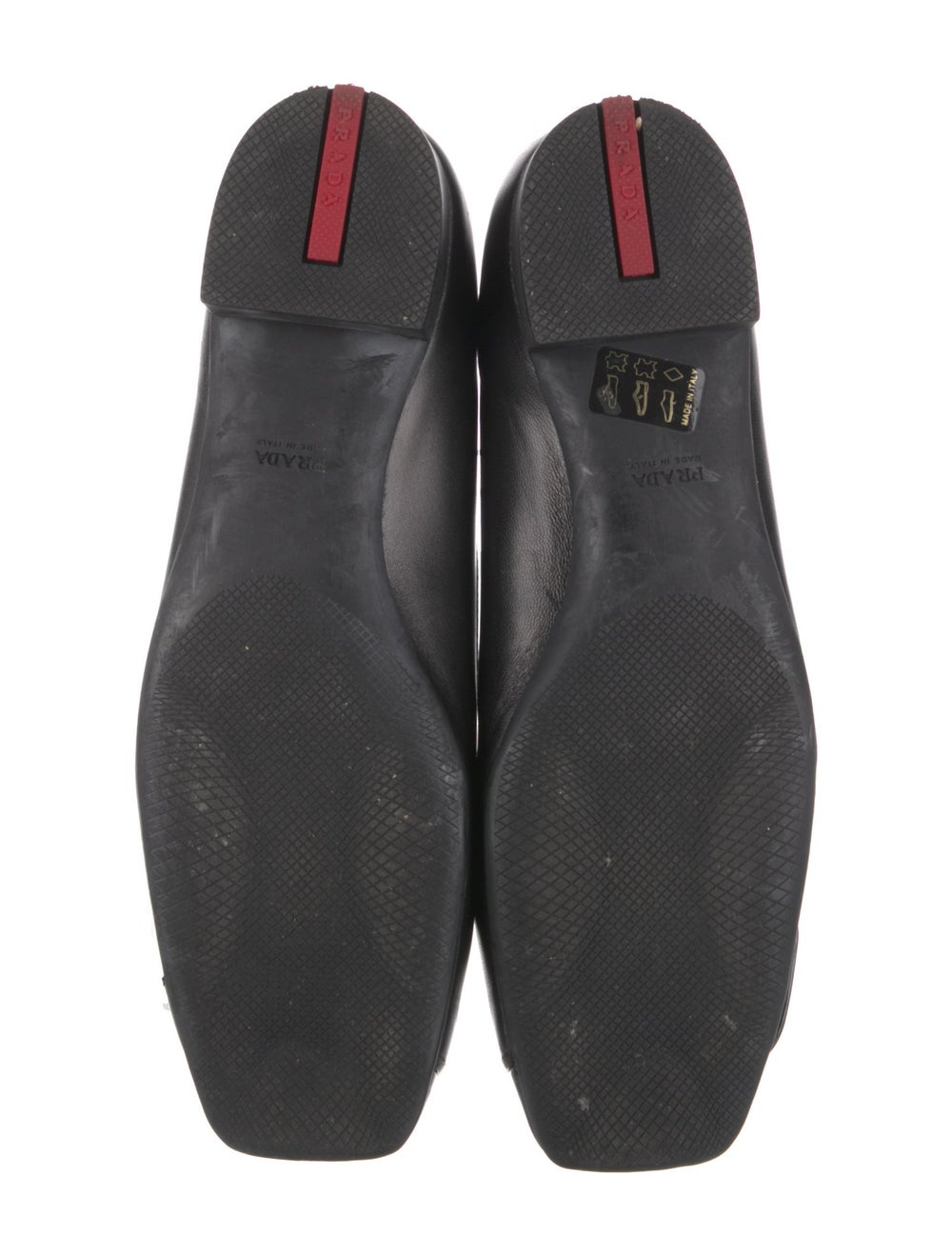 Prada Sport Leather Ballet Flats Black Patent Leather… - Gem