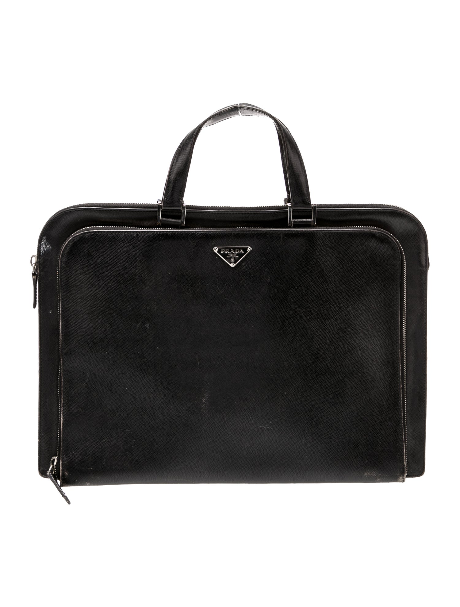 Prada Saffiano Lux Leather Briefcase - Black Briefcases, Bags ...
