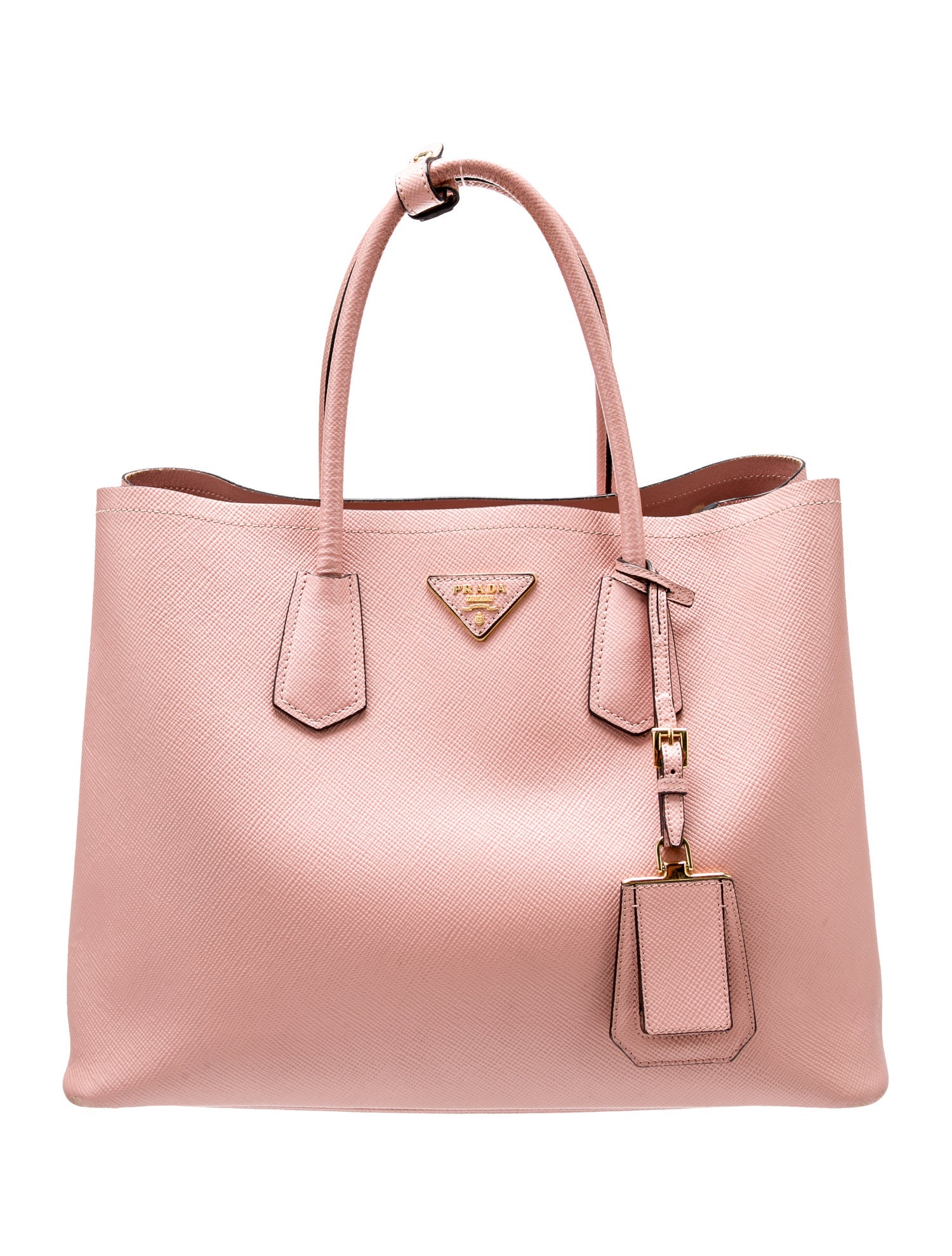 Prada Signature Double Bag Large - Pink Totes, Handbags - PRA1050524 ...