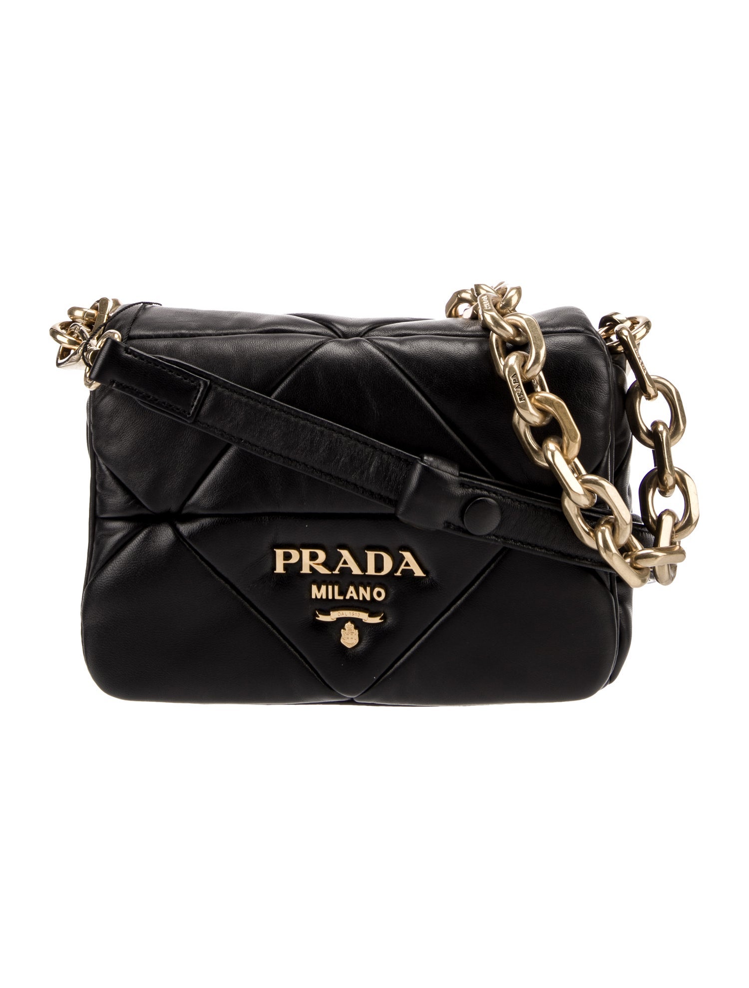 Prada Nappa Leather System w/ Tags - Black Shoulder Bags, Handbags ...