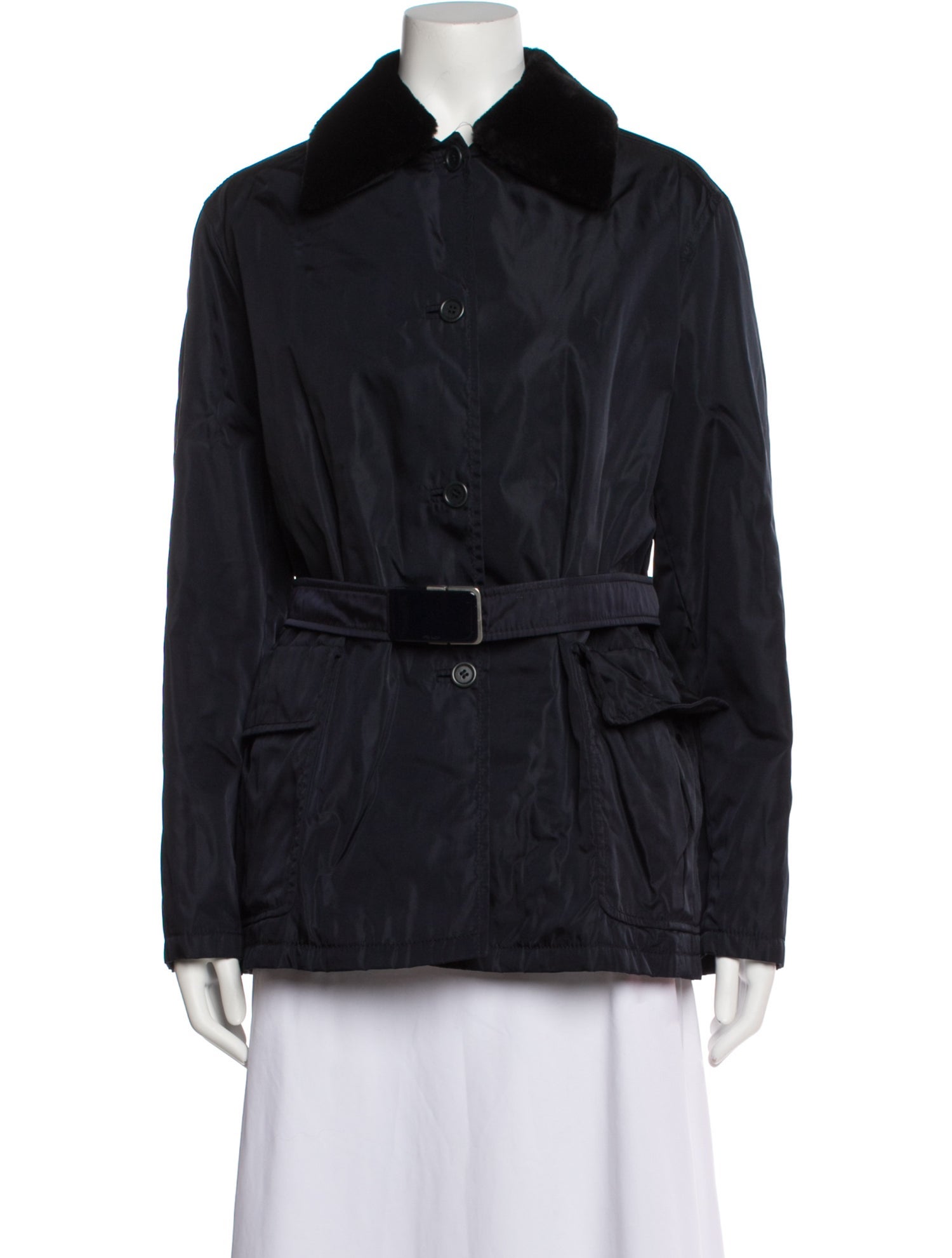 Prada Vintage 1990's Utility Jacket - Blue Jackets, Clothing ...