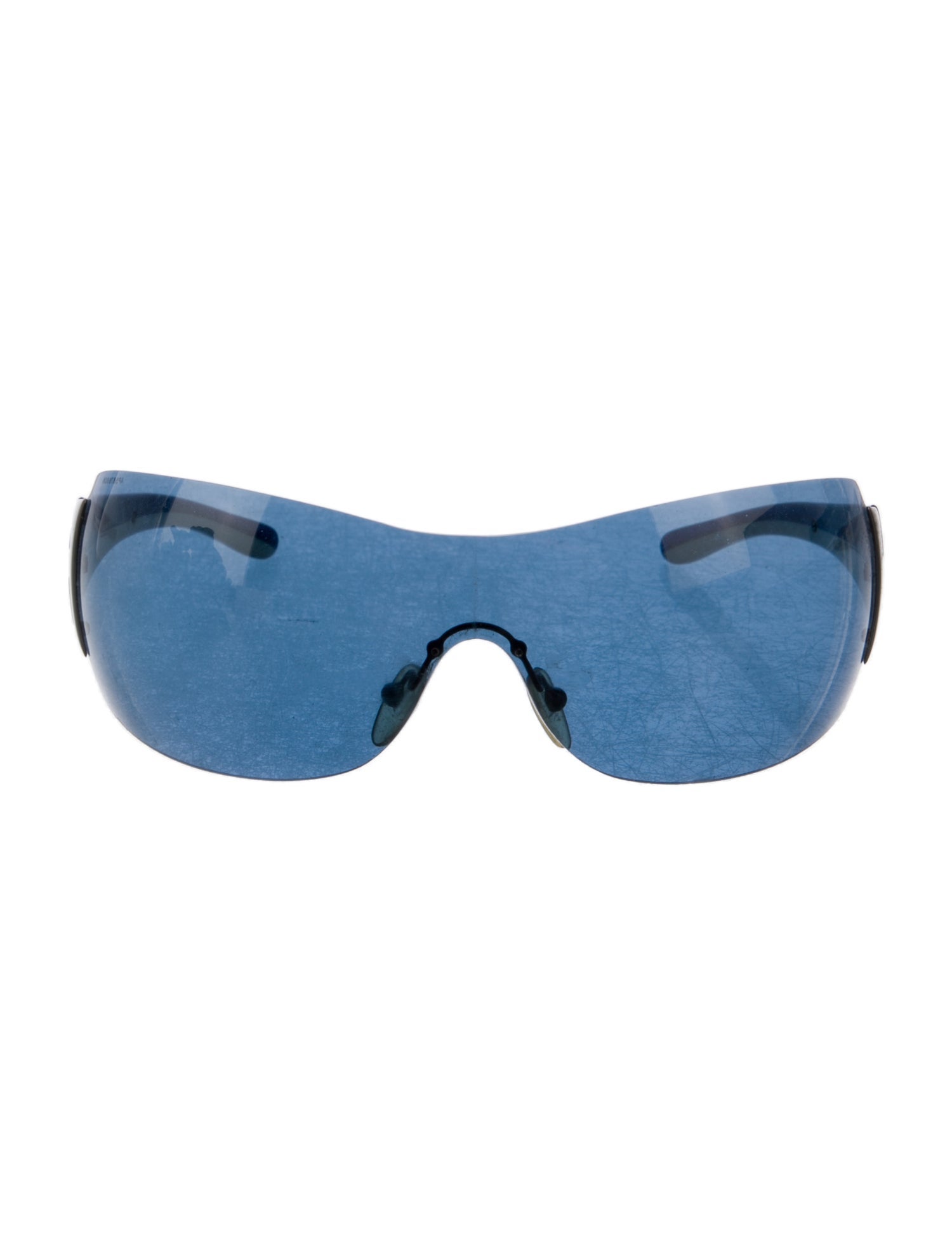 Prada Shield Tinted Sunglasses - Blue Sunglasses, Accessories ...