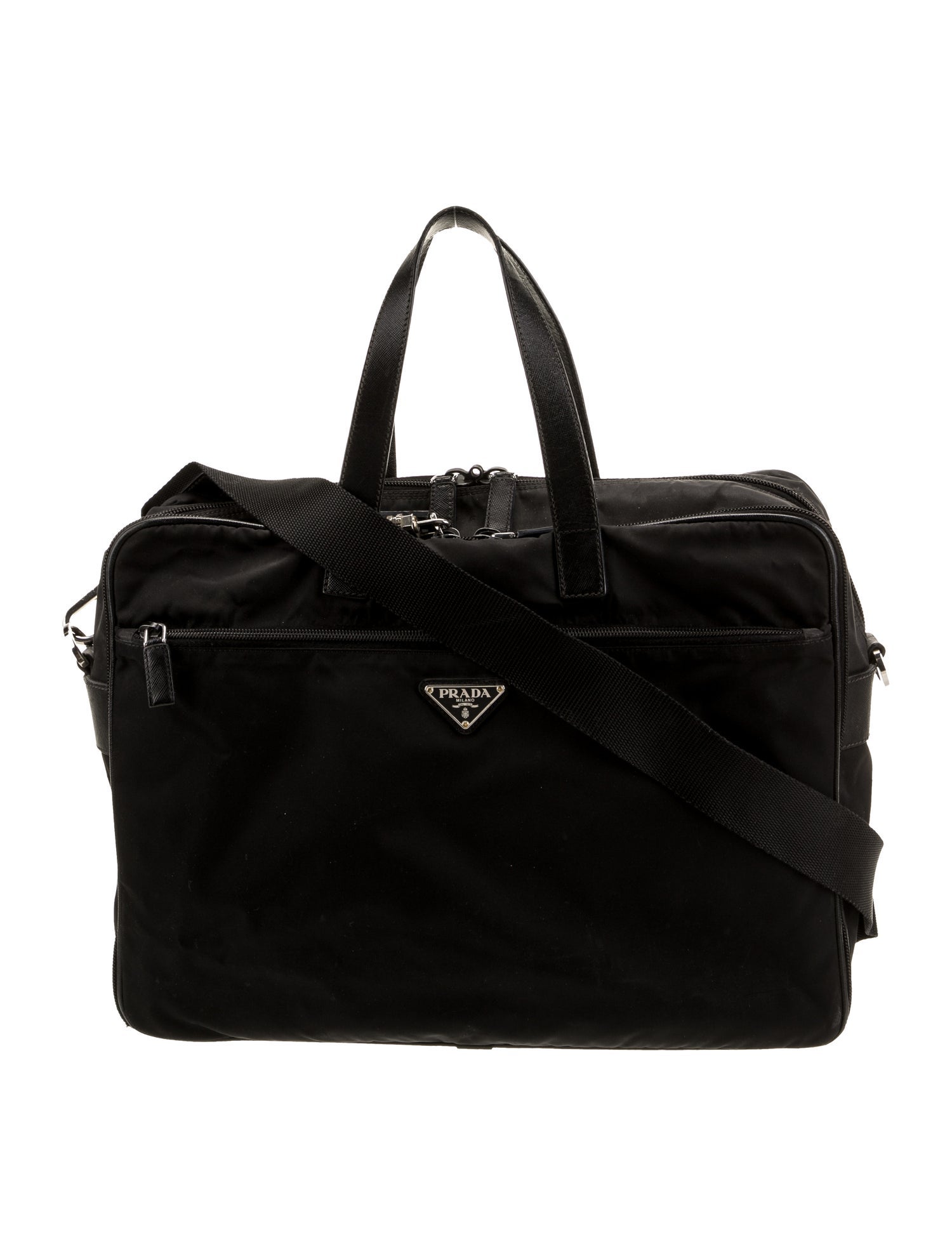 Prada Saffiano Leather Briefcase - Black Briefcases, Bags - PRA1058942 ...
