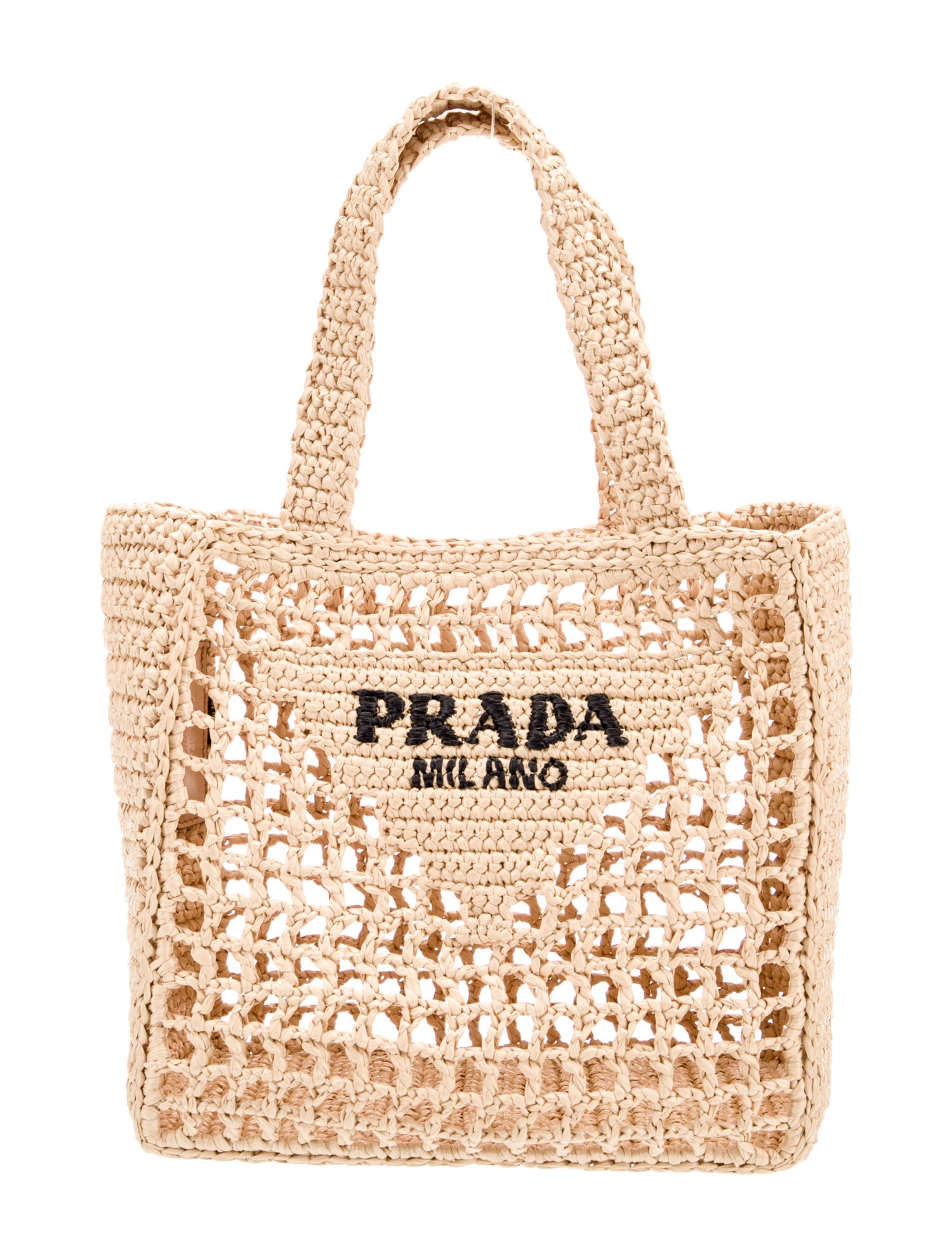 Prada Raffia Grass Tote Small - Neutrals Totes, Handbags - PRA1064120 ...