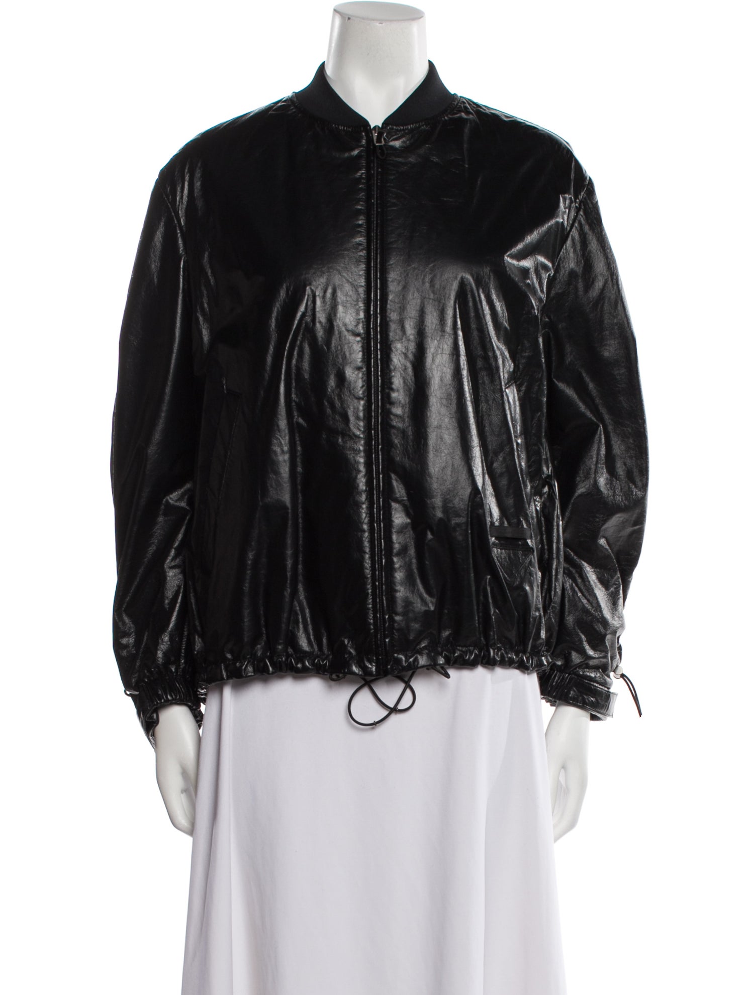 Prada 2018 Leather Bomber Jacket - Black Jackets, Clothing - PRA1064993 ...