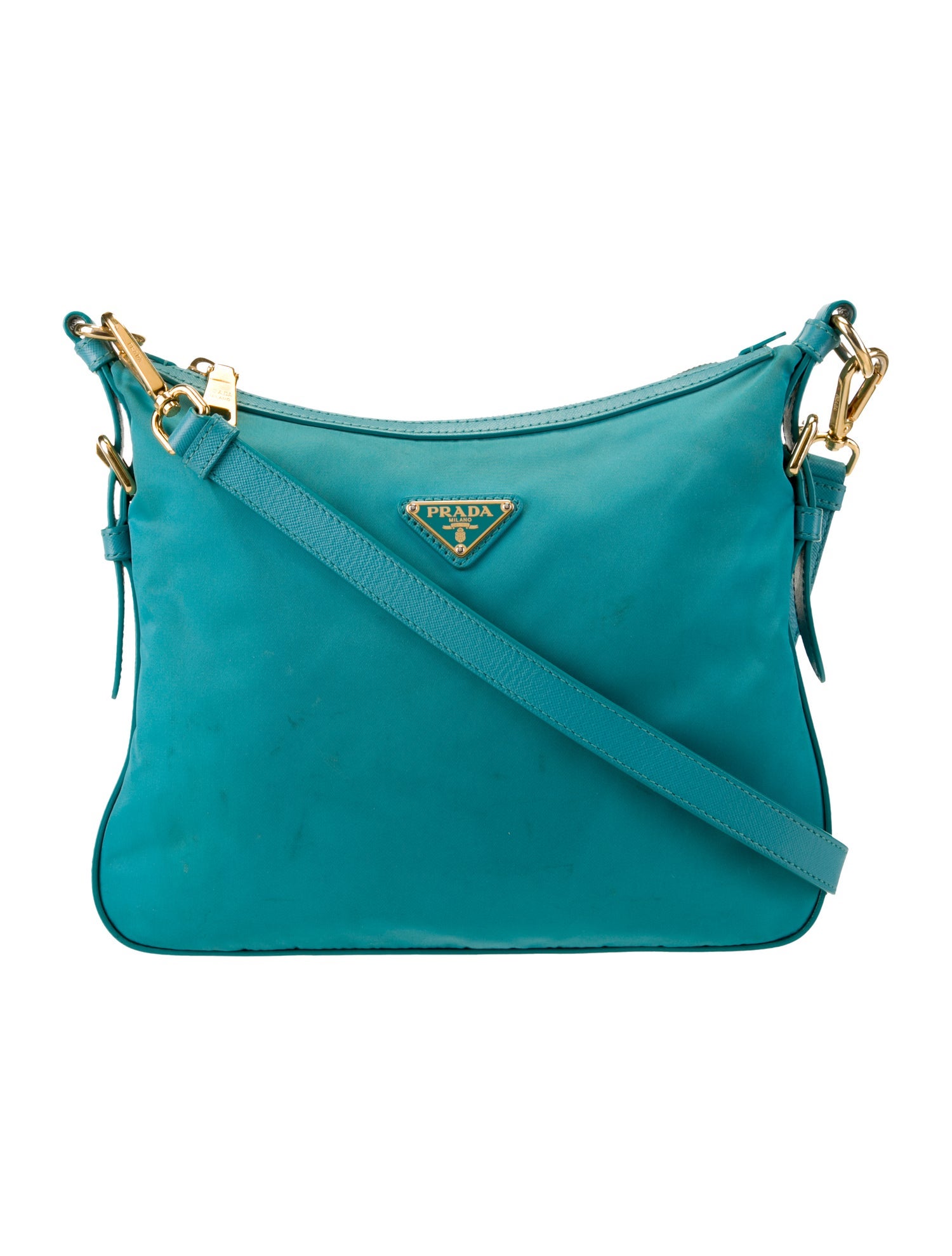 Prada Tessuto Nylon Bandoliera - Blue Crossbody Bags, Handbags ...
