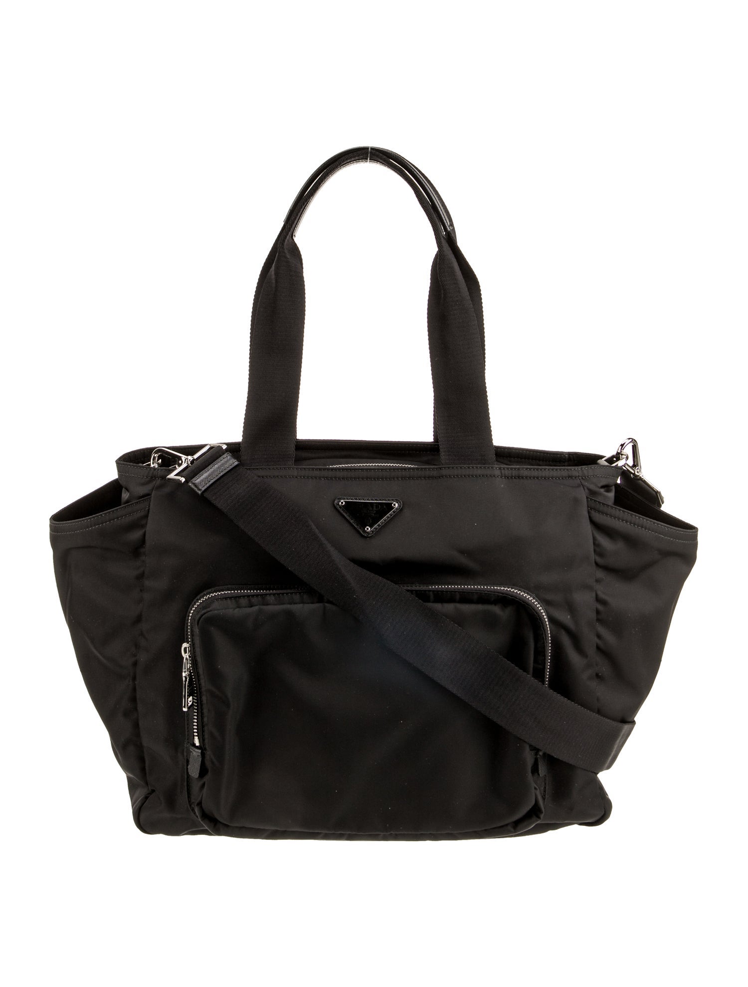 Prada Saffiano Leather Diaper Bag - Black Totes, Handbags - PRA1065450 ...