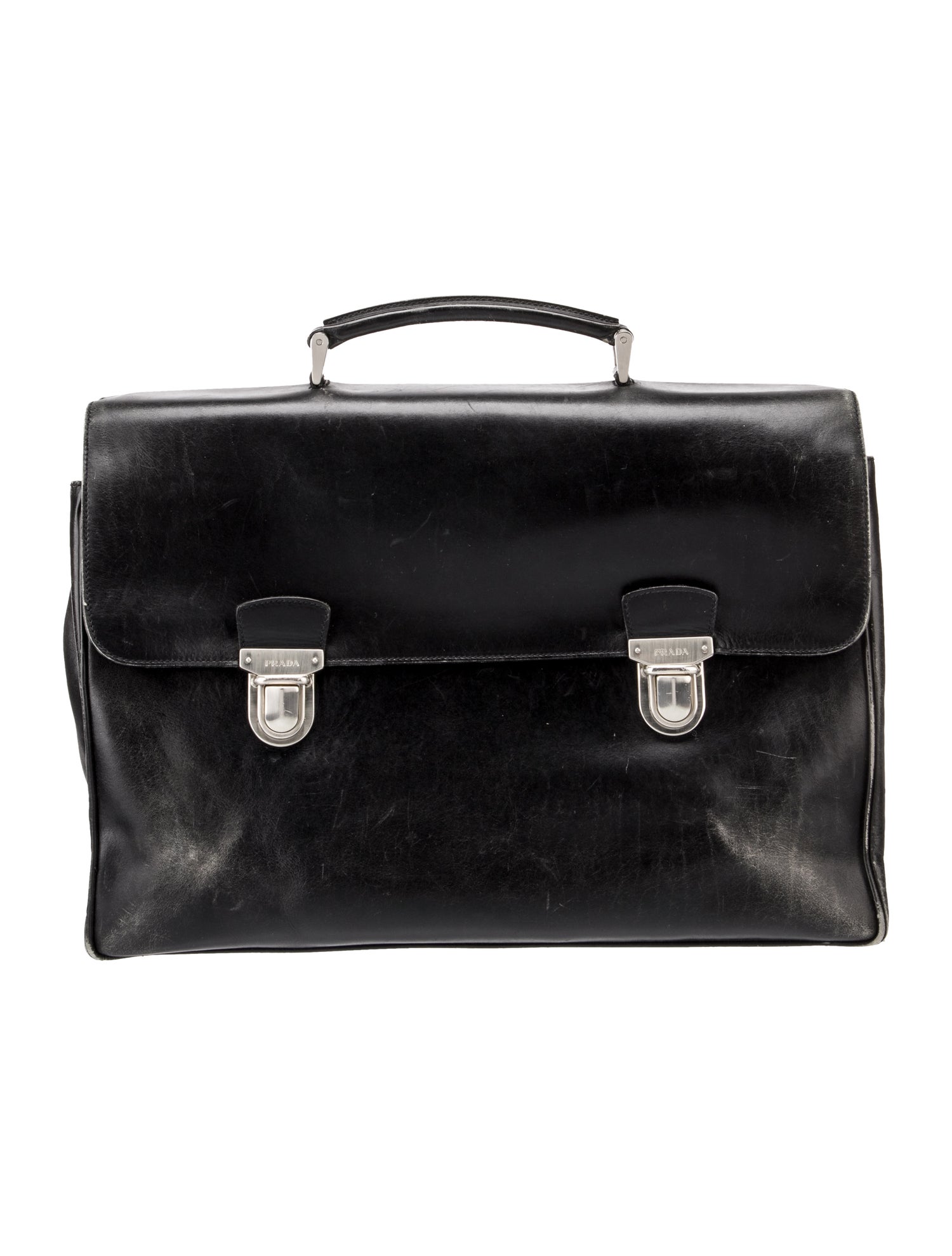 Prada Leather Briefcase - Black Briefcases, Bags - PRA1067188 | The ...