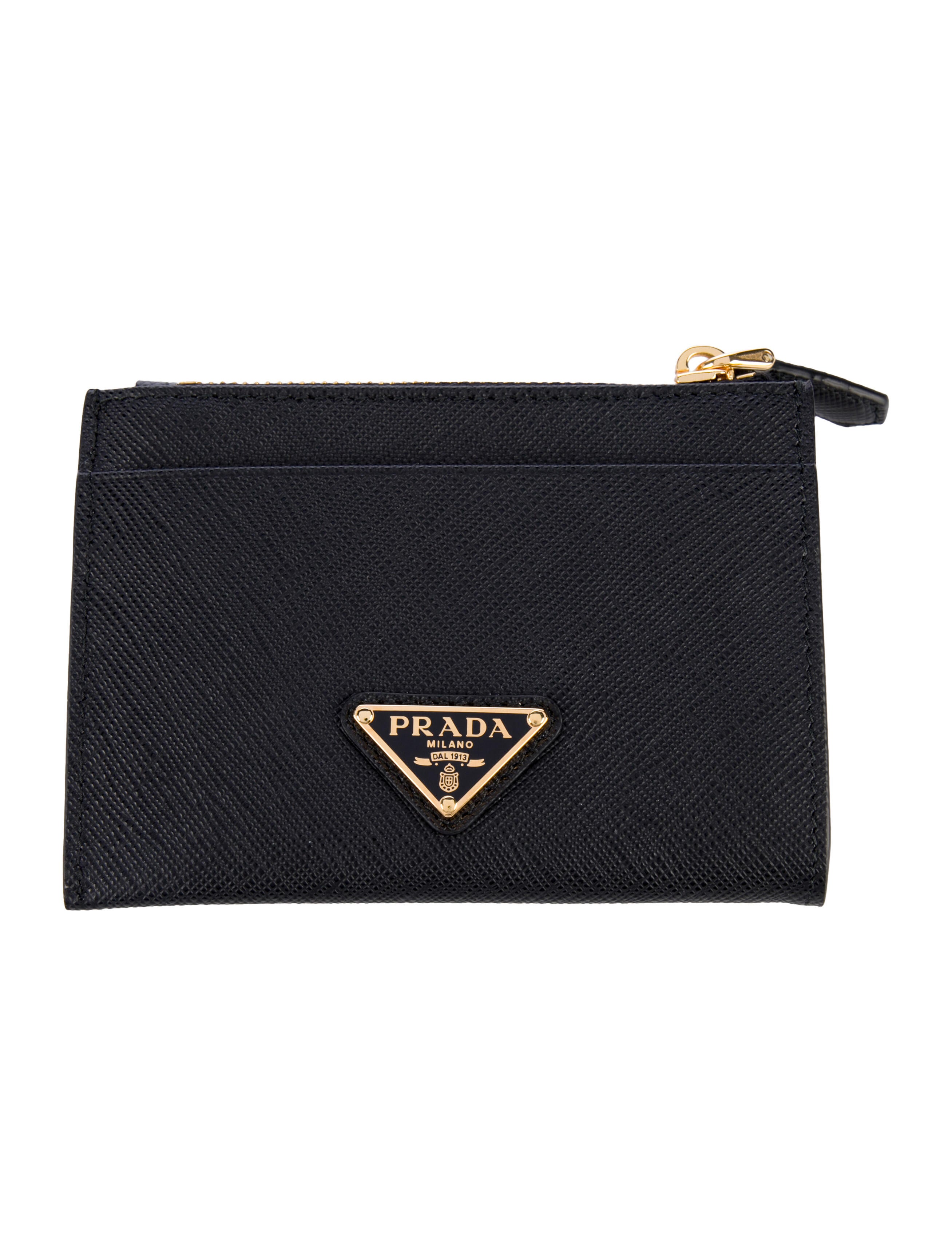 Prada Saffiano Leather Coin Pouch - Black Wallets, Accessories ...