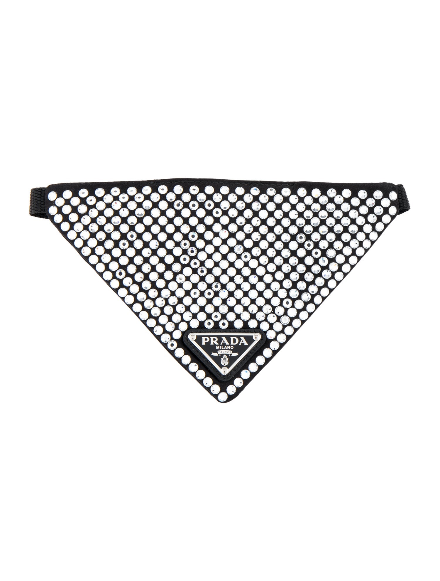 Prada Crystal-Studded Satin Dog Collar - Black Pet Accessories, Decor ...