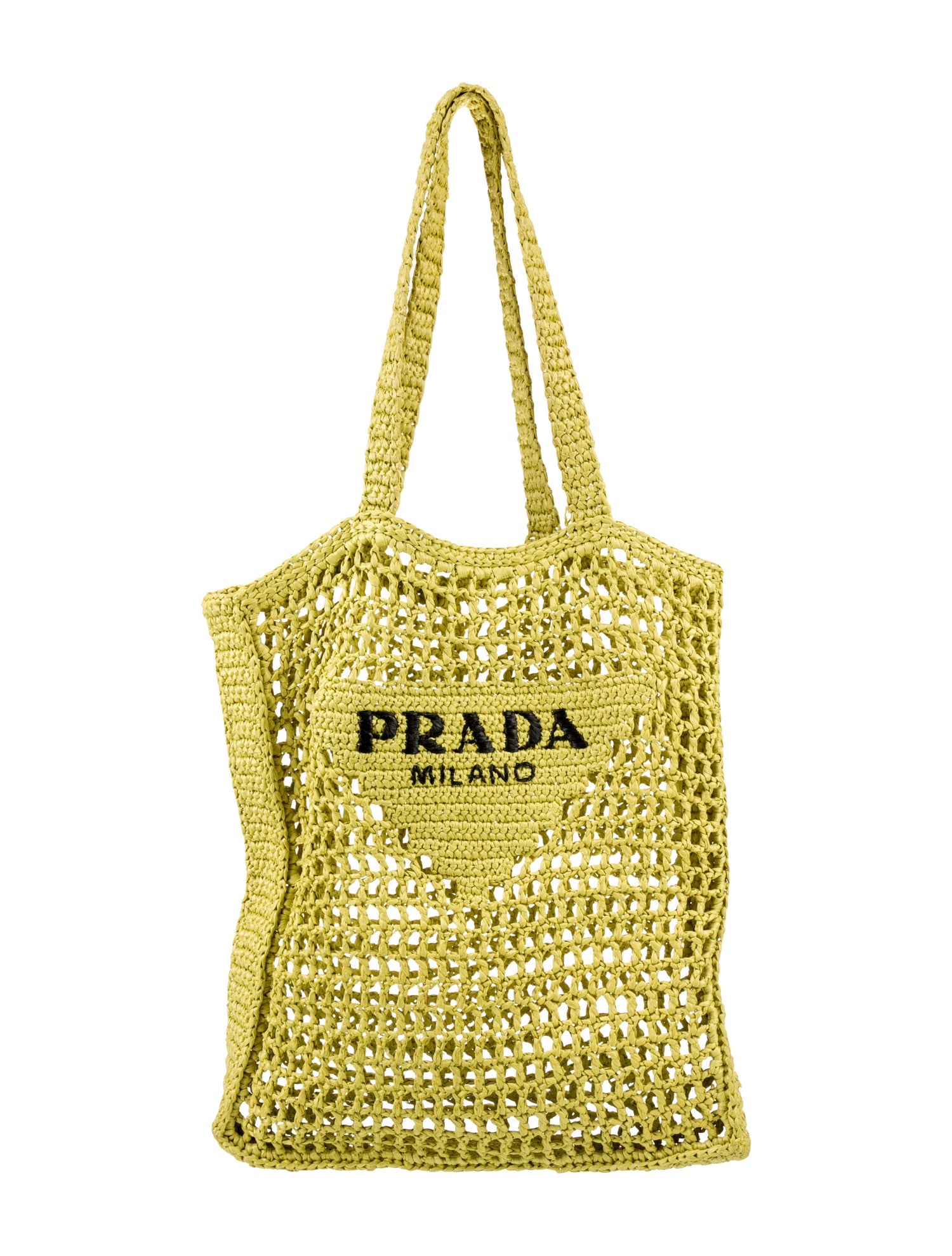 Prada Raffia Grass Tote - Green Totes, Handbags - PRA1070074 | The RealReal