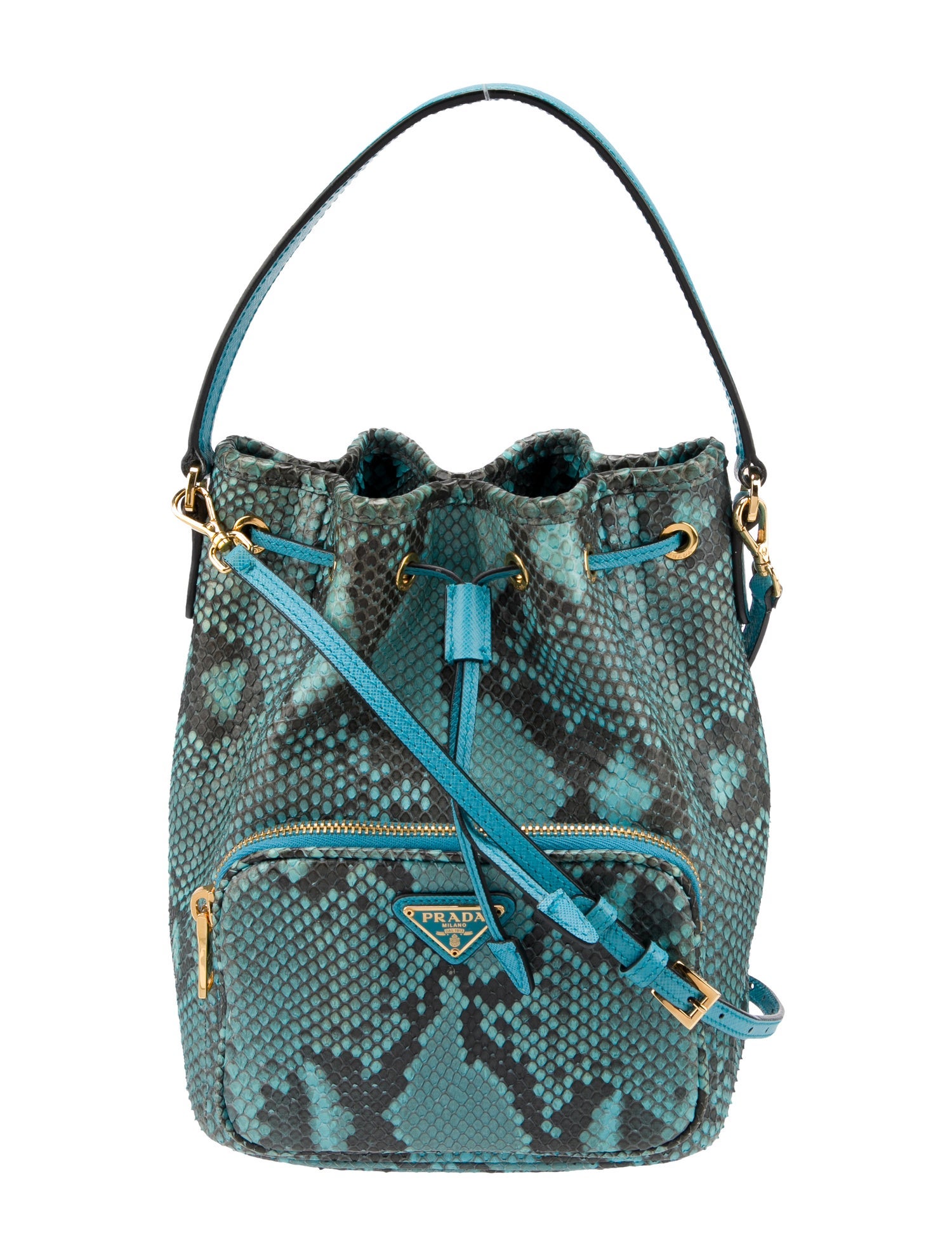 Prada Python Bucket Bag - Blue Bucket Bags, Handbags - PRA1071804 | The ...