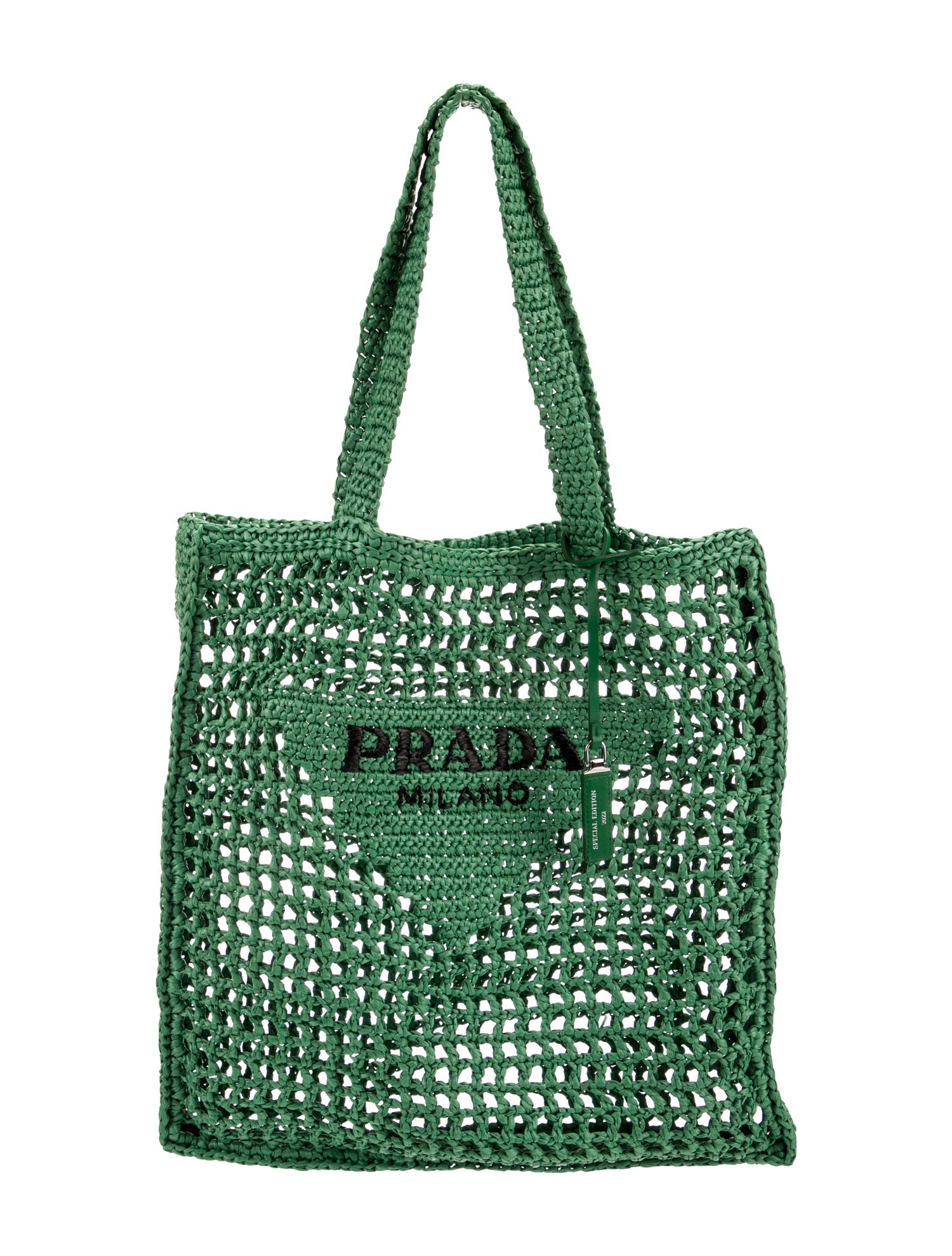 Prada Raffia Grass Tote - Green Totes, Handbags - PRA1073960 | The RealReal