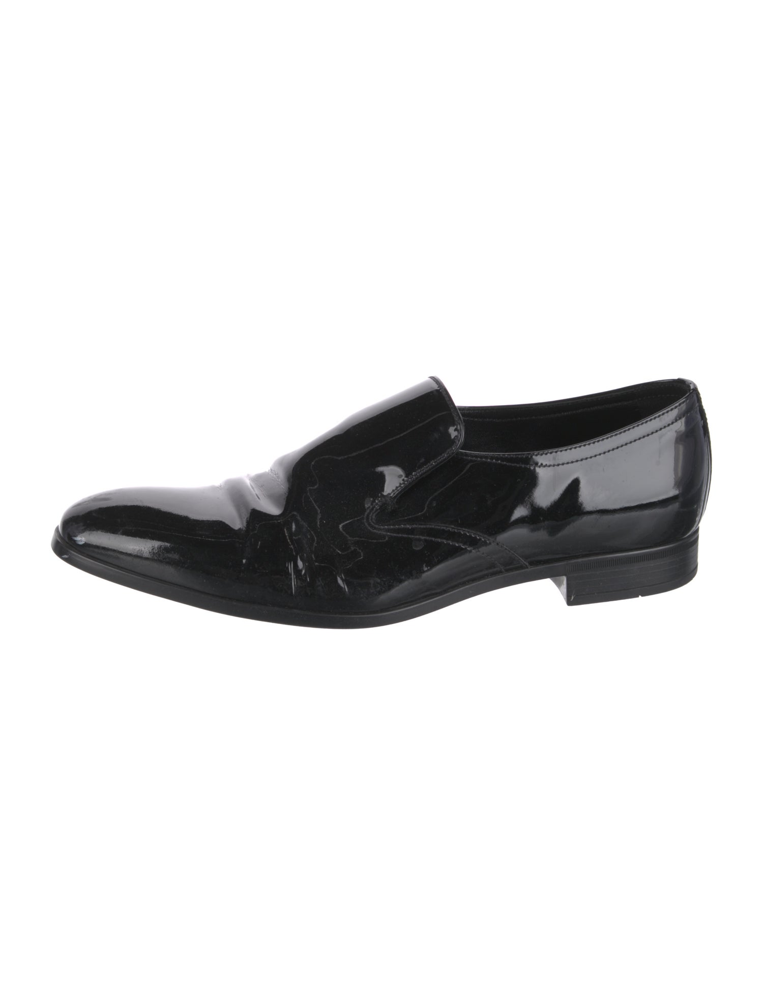 Prada Patent Leather Printed Dress Loafers - Black Loafers, Shoes - PRA1073969 | The RealReal