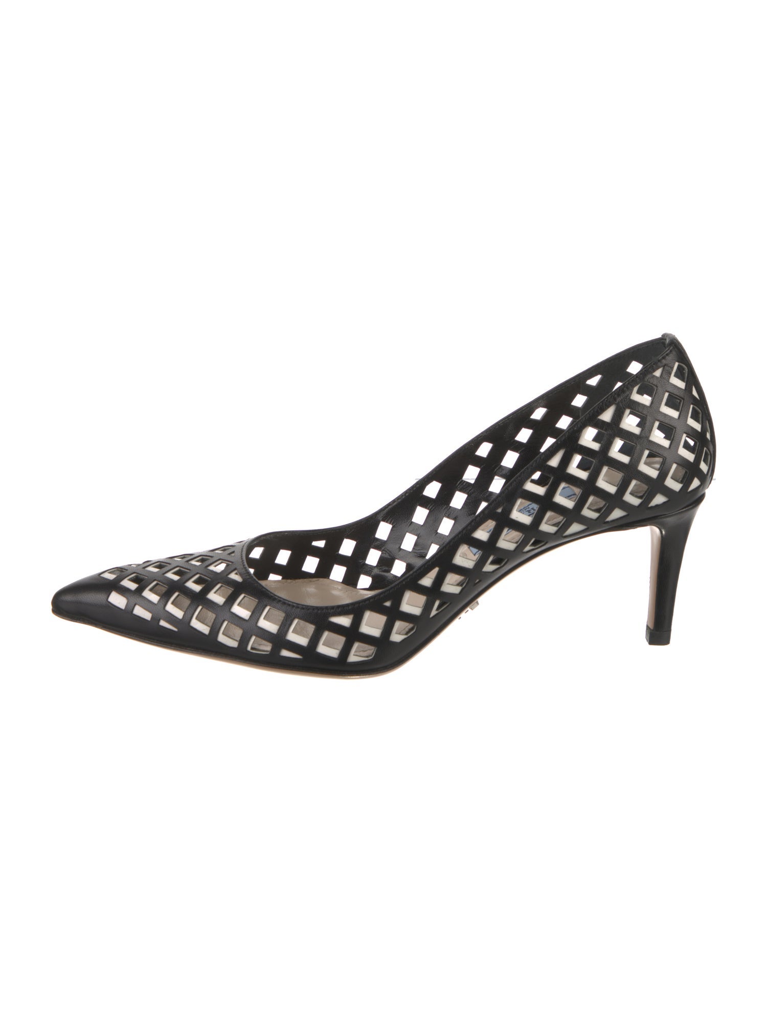 Prada Leather Cutout Accent Pumps - Black Pumps, Shoes - PRA1075075 ...