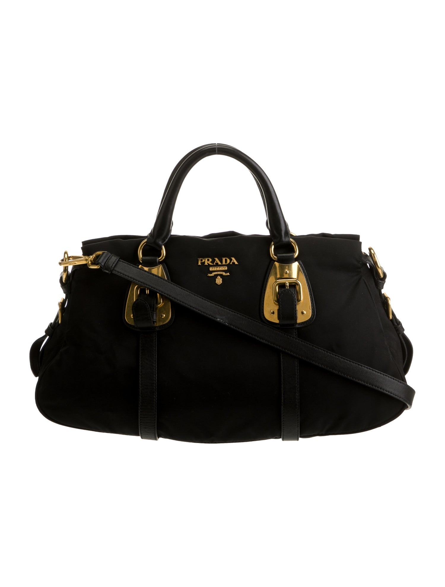 Prada Tessuto Top Handle Bag - Black Handle Bags, Handbags - PRA1075388 ...