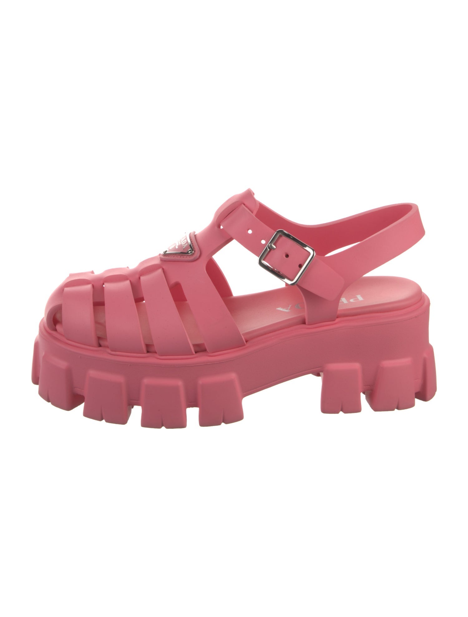 Prada Rubber Gladiator Sandals - Pink Sandals, Shoes - PRA1079220 | The ...