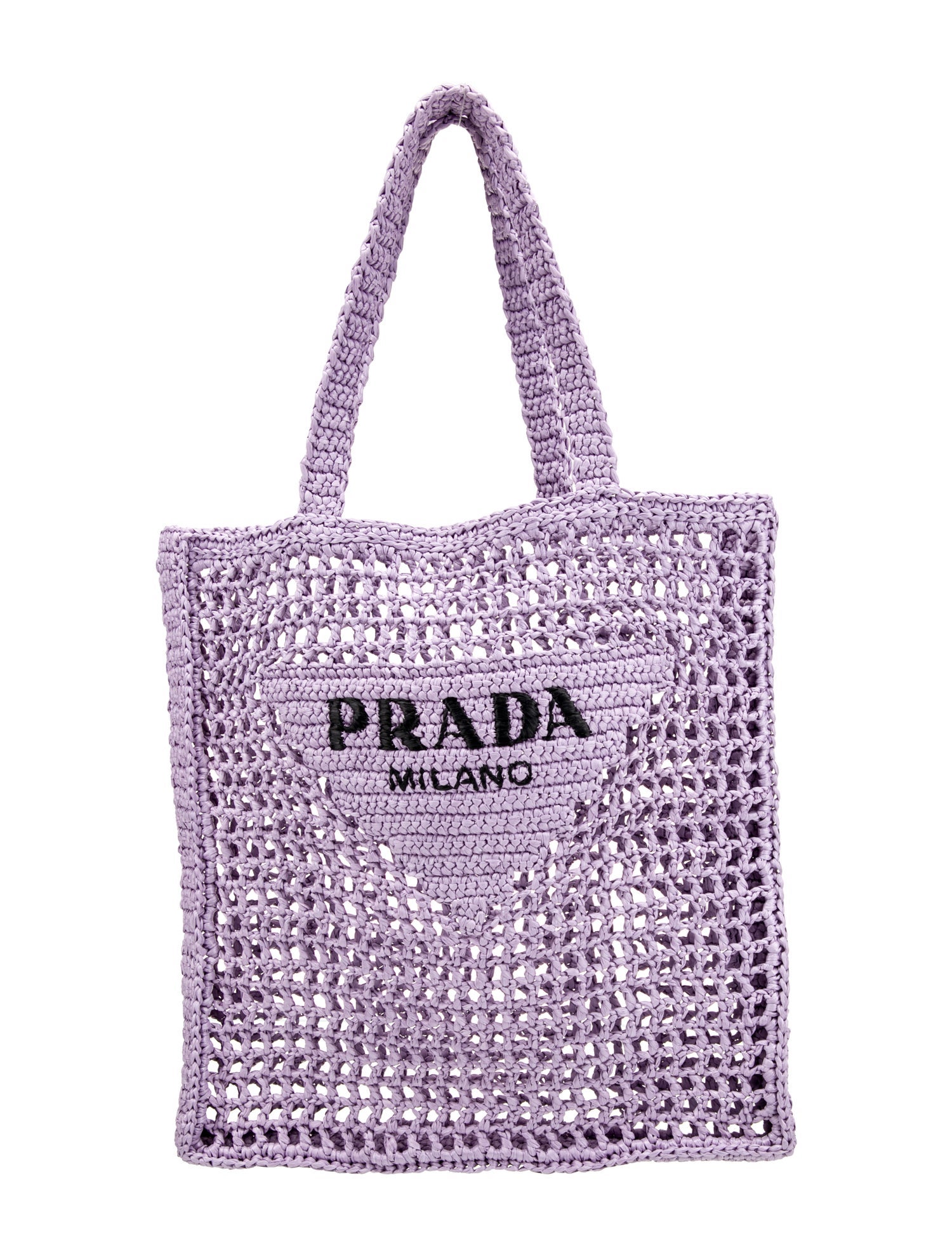 Prada Raffia Grass Tote - Purple Totes, Handbags - PRA1081235 | The ...