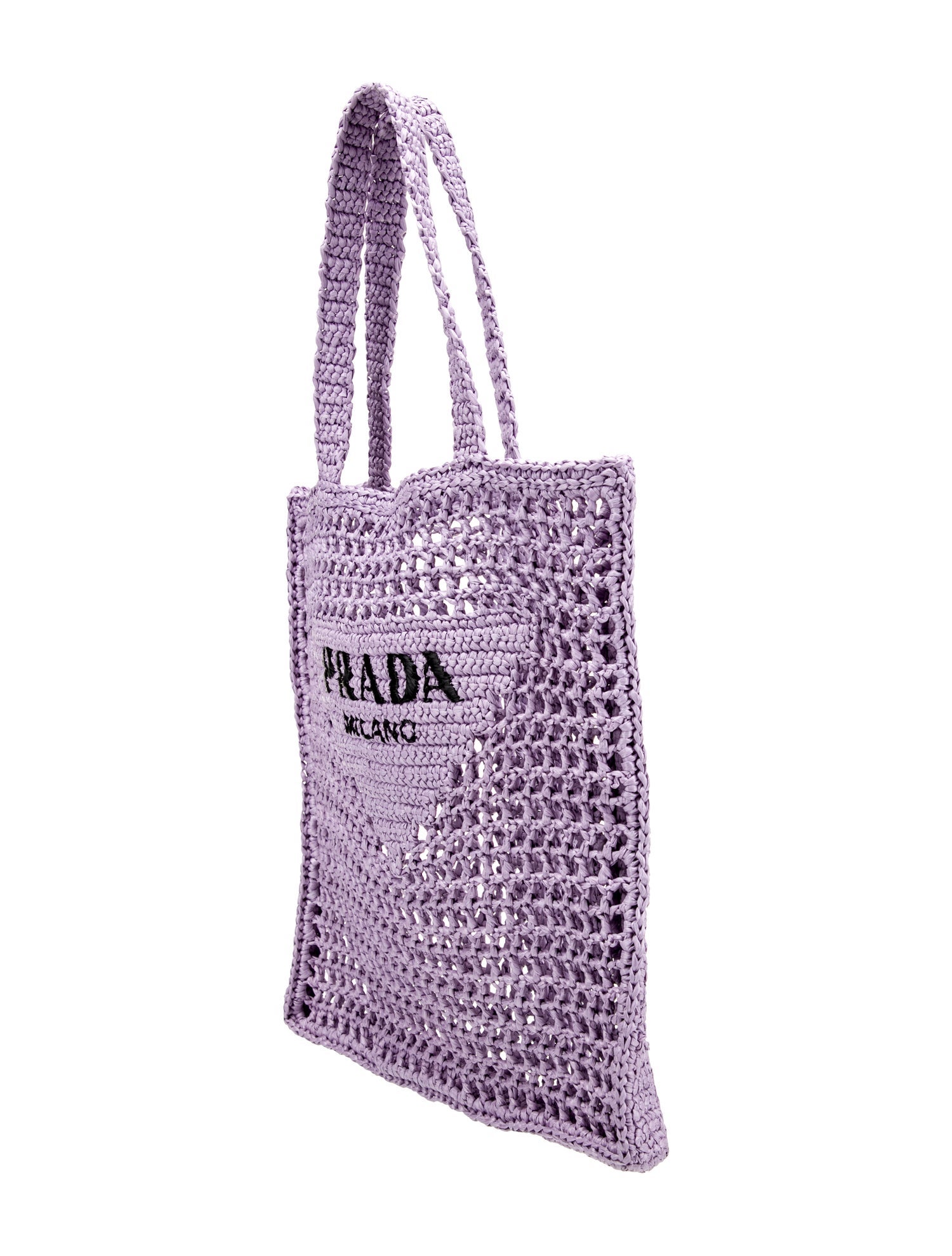 Prada Raffia Grass Tote - Purple Totes, Handbags - PRA1081235 | The ...