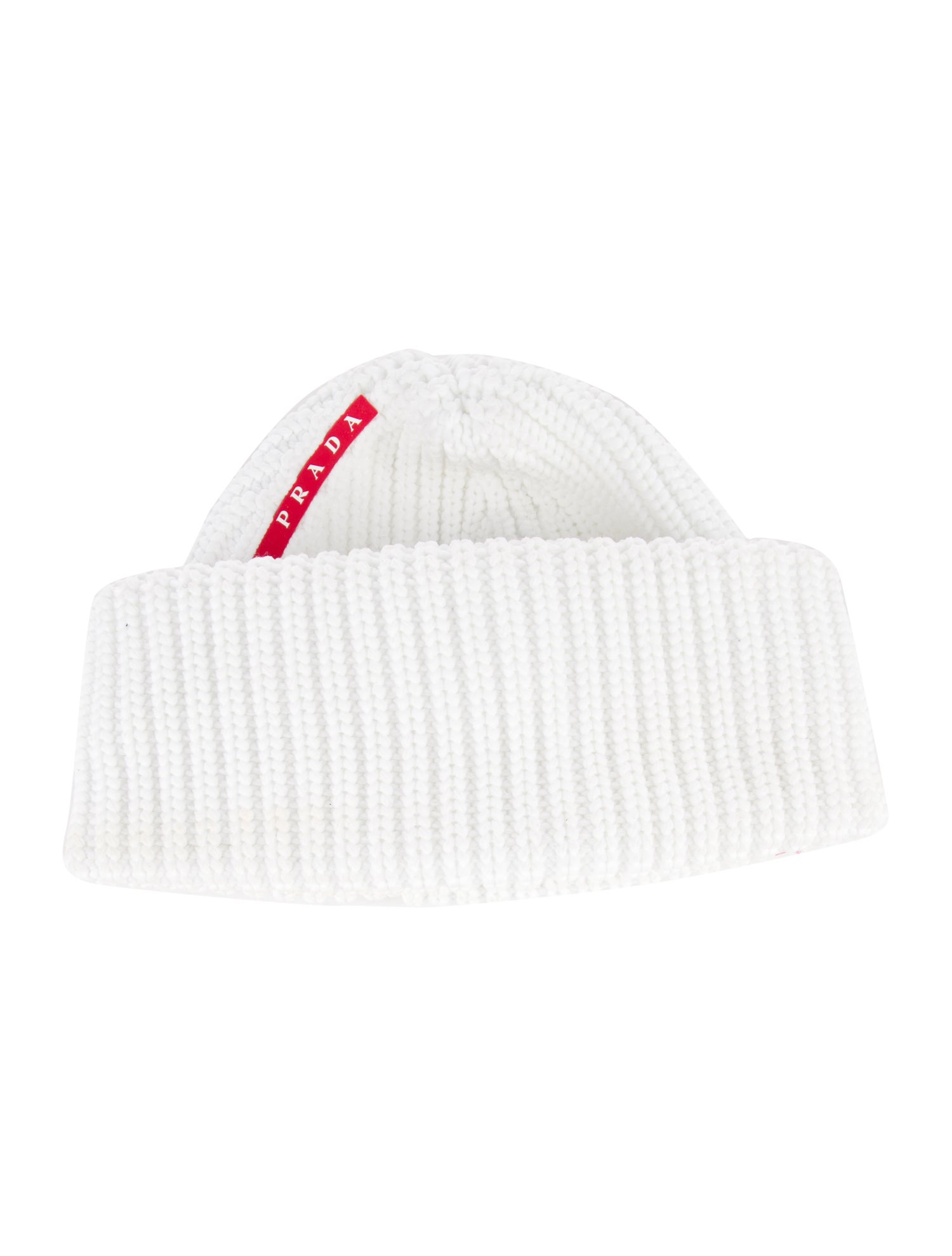 Prada Knit Beanie - White Hats, Accessories - PRA1082131 | The RealReal