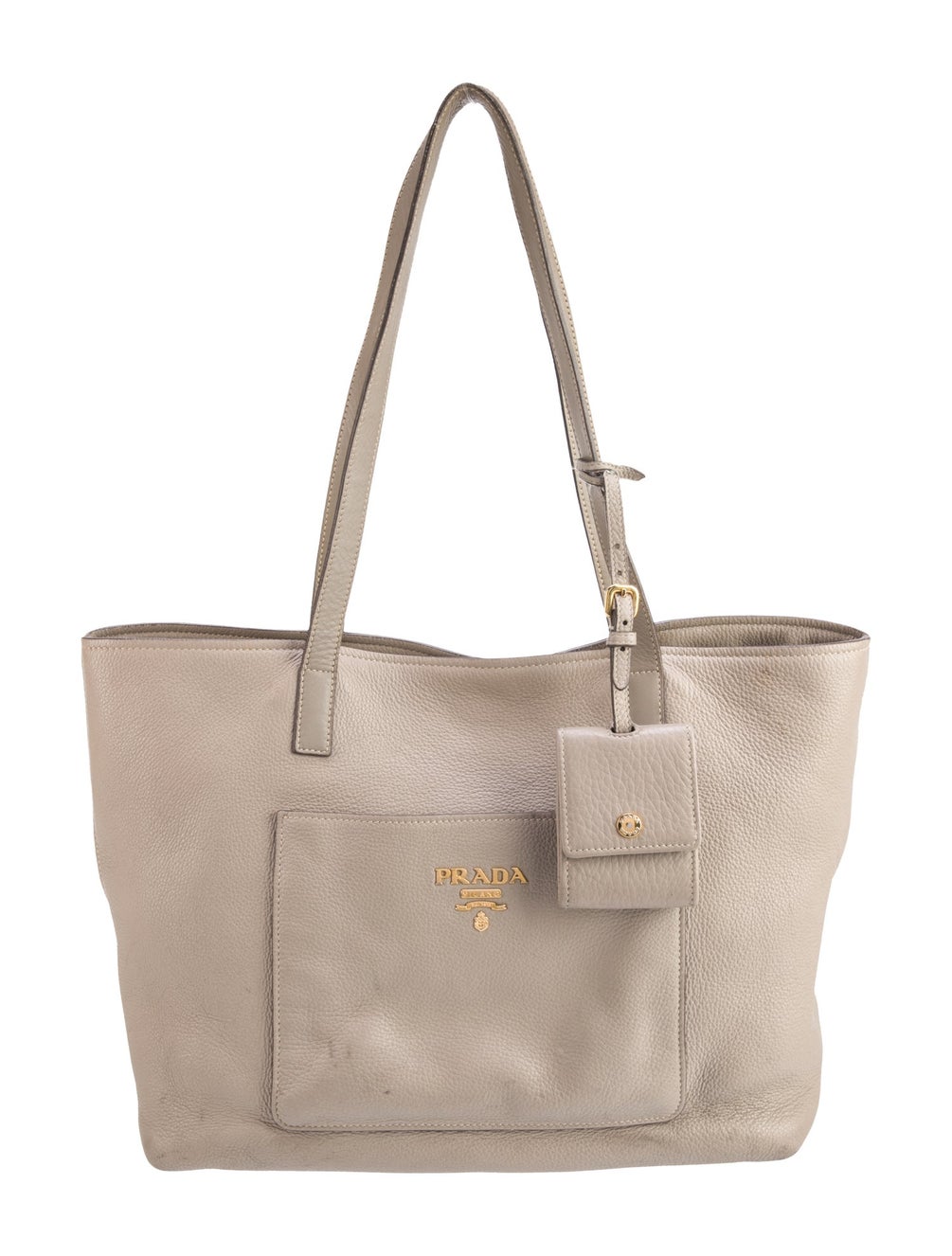 Prada Saffiano Leather Promenade Large - Grey Shoulder Bags, Handbags - PRA1082808 | The RealReal