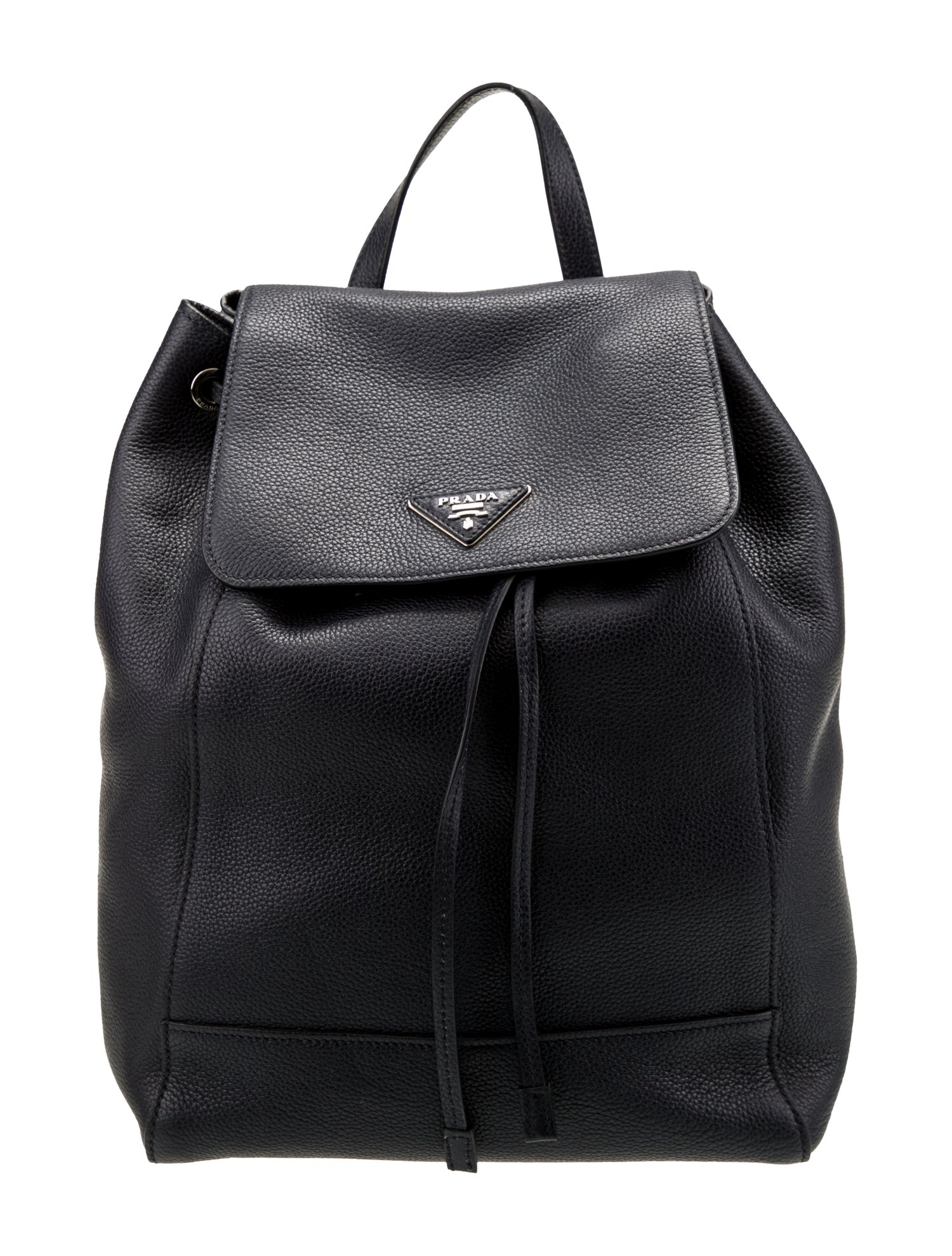 Prada Enameled Metal Triangle Backpack - Blue Backpacks, Handbags ...