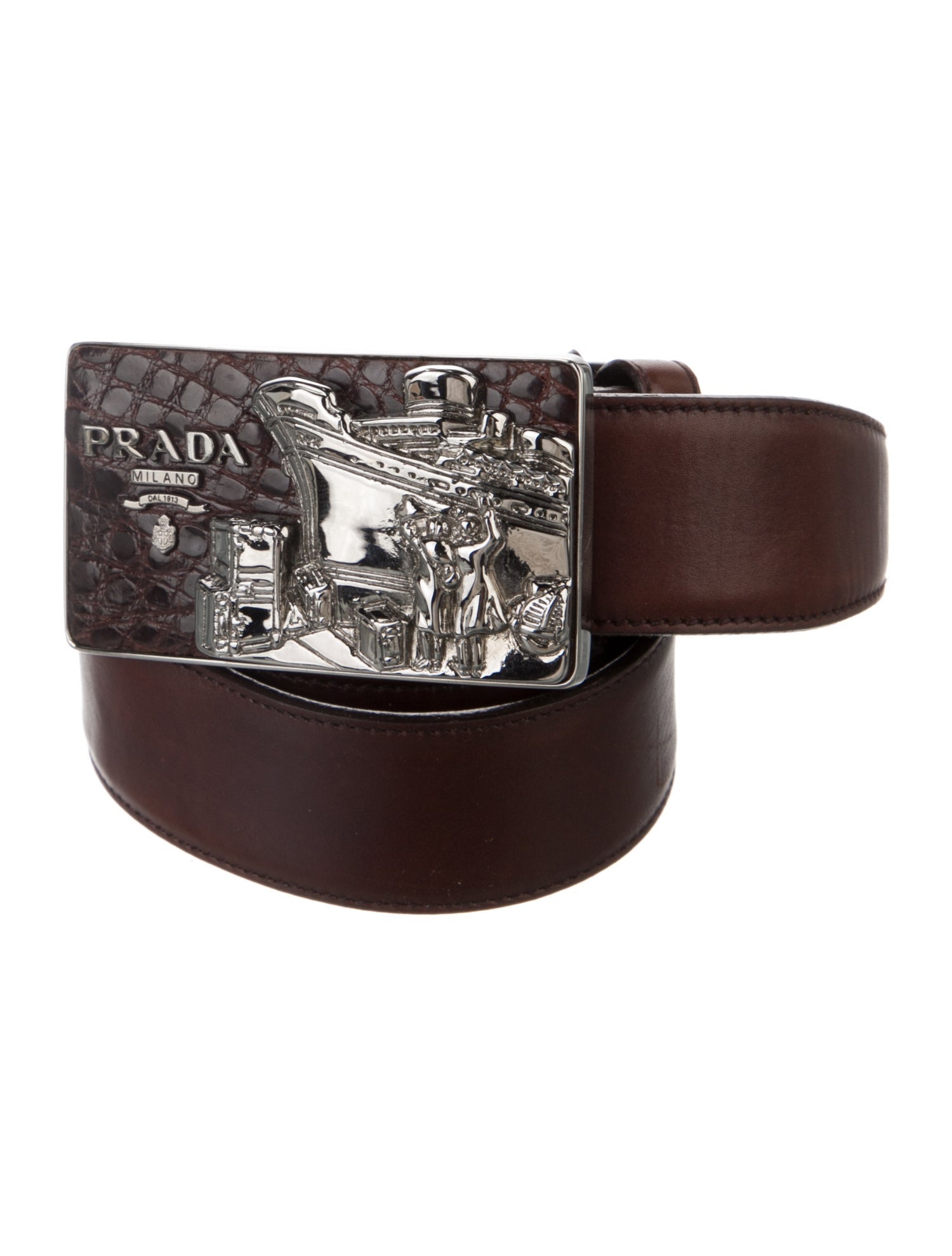 Prada Leather Waist Belt - Brown Belts, Accessories - PRA1086322 | The ...