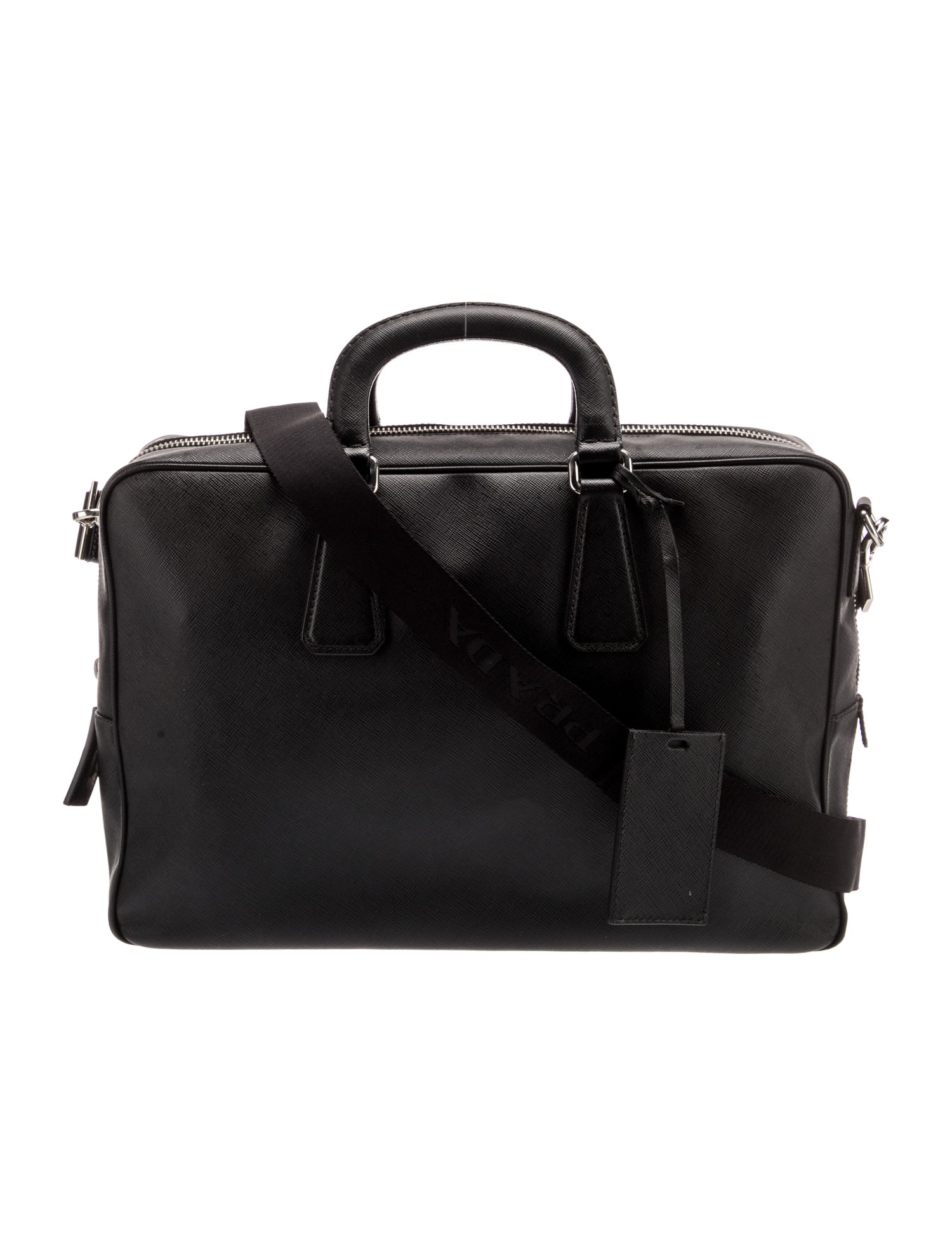 Prada Saffiano Leather Briefcase - Black Briefcases, Bags - PRA1086394 ...