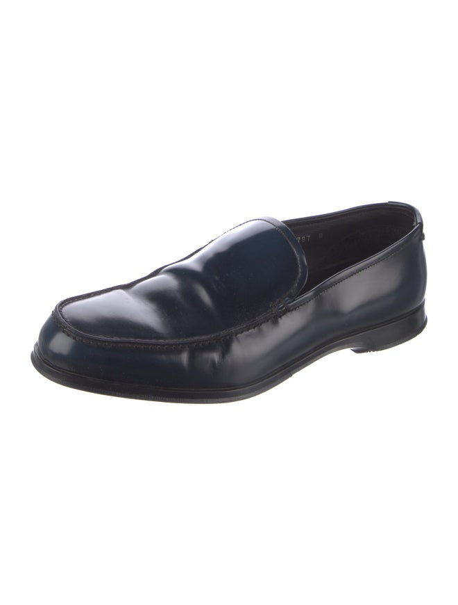 Gucci Interlocking G Horsebit Leather Drivers - Blue Loafers, Shoes ...