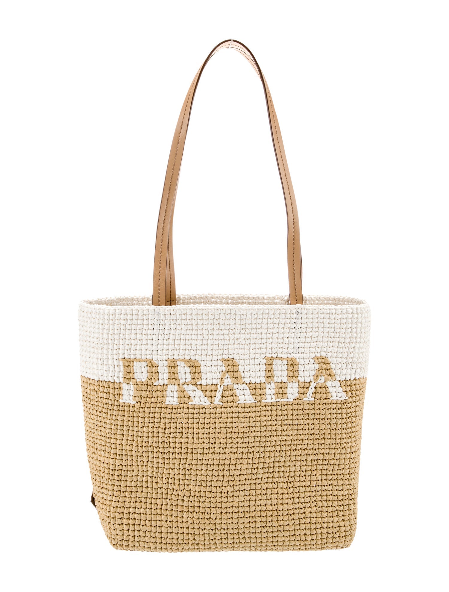 Prada Raffia Bucket Bag - Neutrals Totes, Handbags - PRA1092615 | The ...