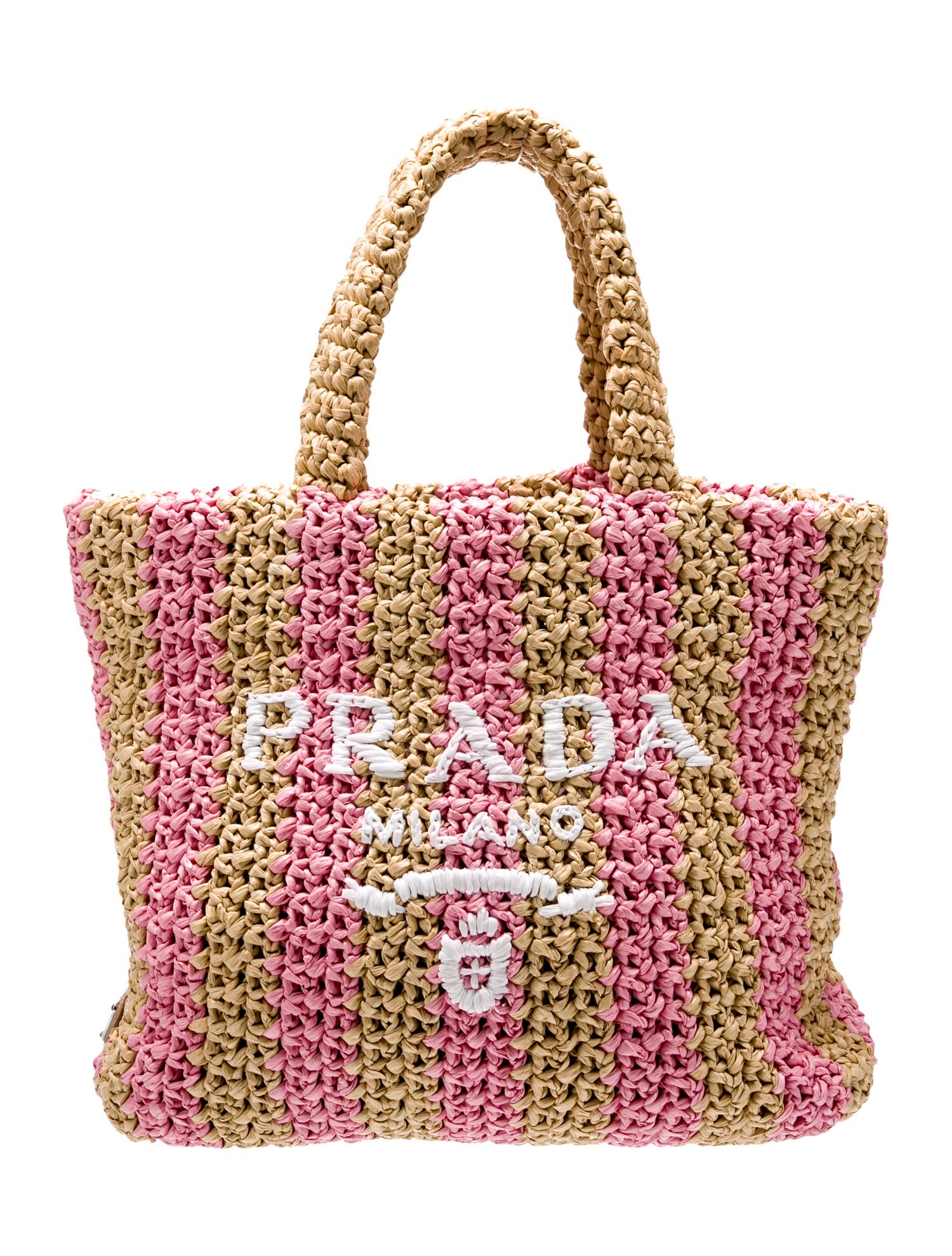 Prada Raffia Grass Top Handle Bag - Neutrals Handle Bags, Handbags ...