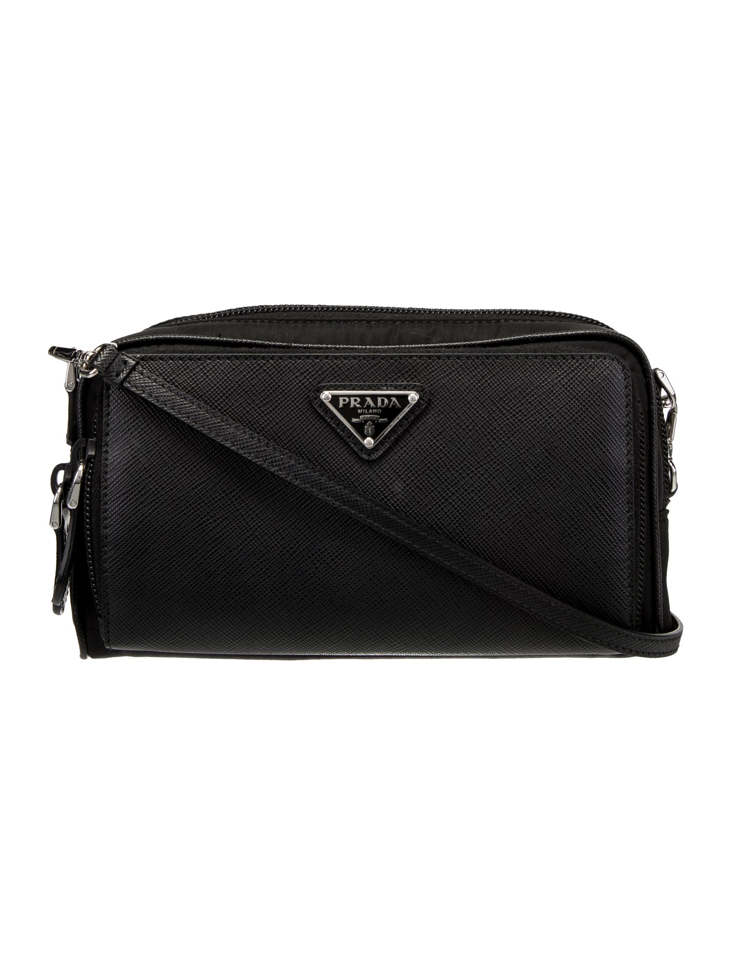 Prada Saffiano Leather Crossbody Bag - Black Crossbody Bags, Handbags - PRA1099041 | The RealReal