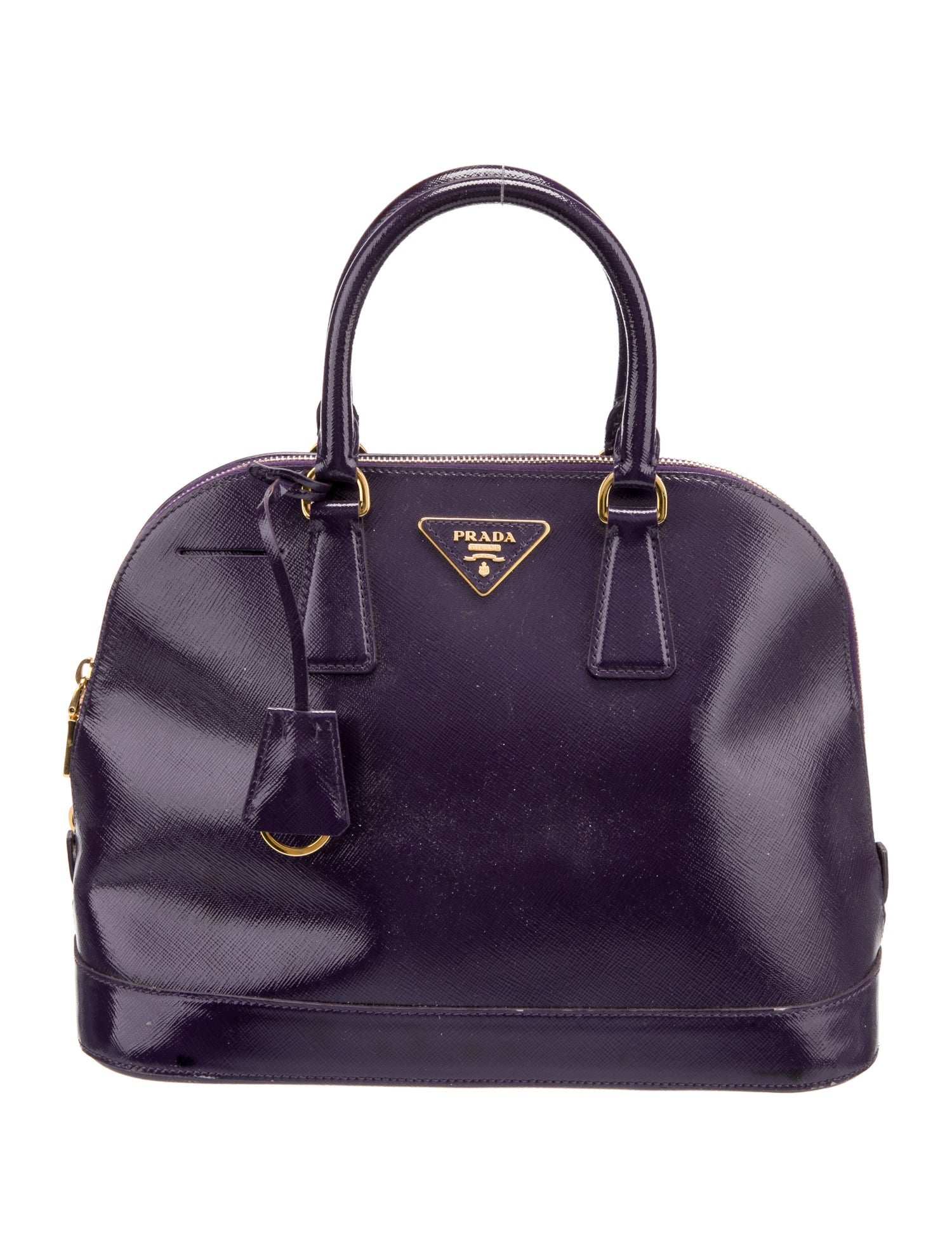Prada Saffiano Leather Dome - Purple Handle Bags, Handbags - PRA1104138 ...