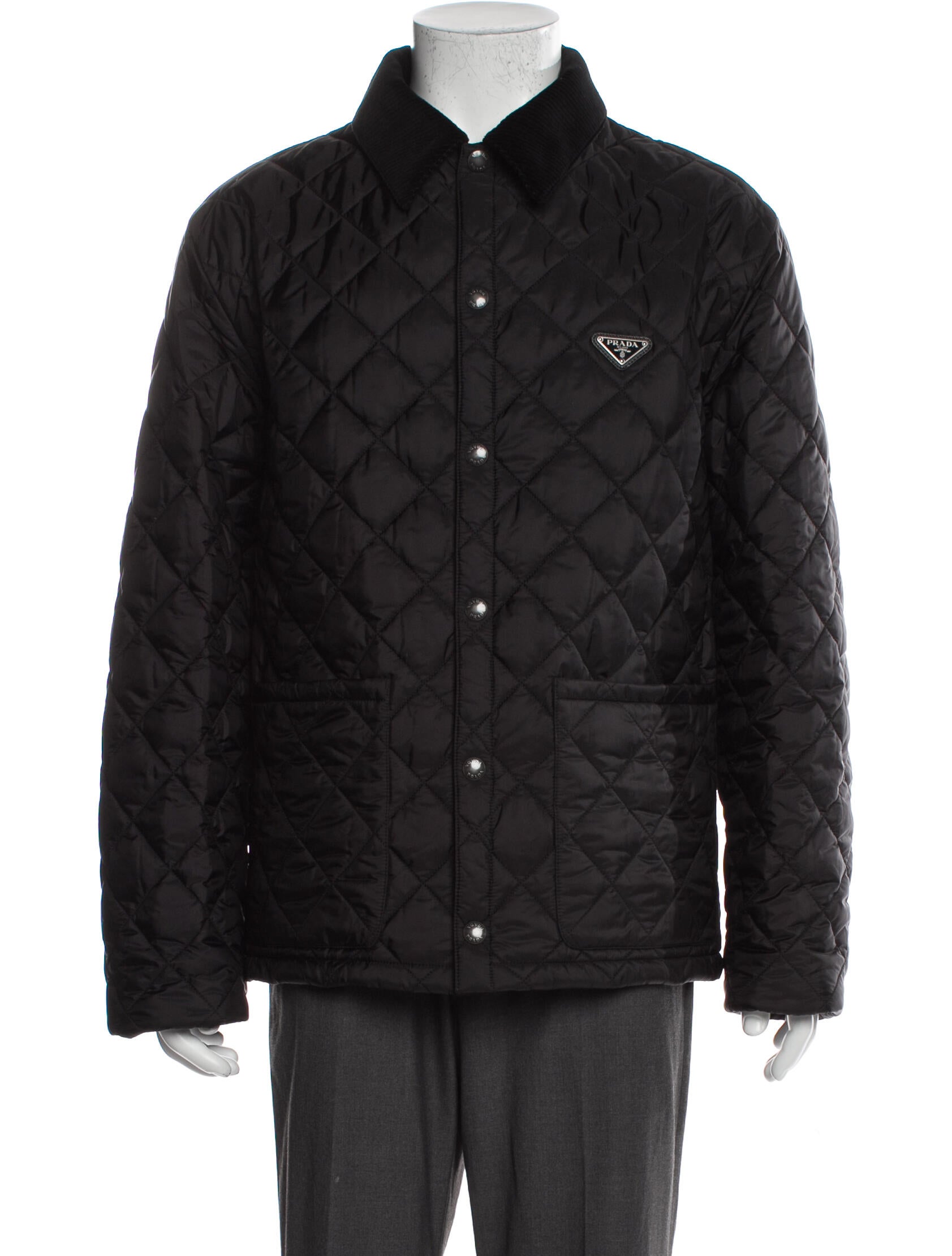 Prada 2024 Re-Nylon Quilted Jacket Puffer Coat w/ Tags - Black ...