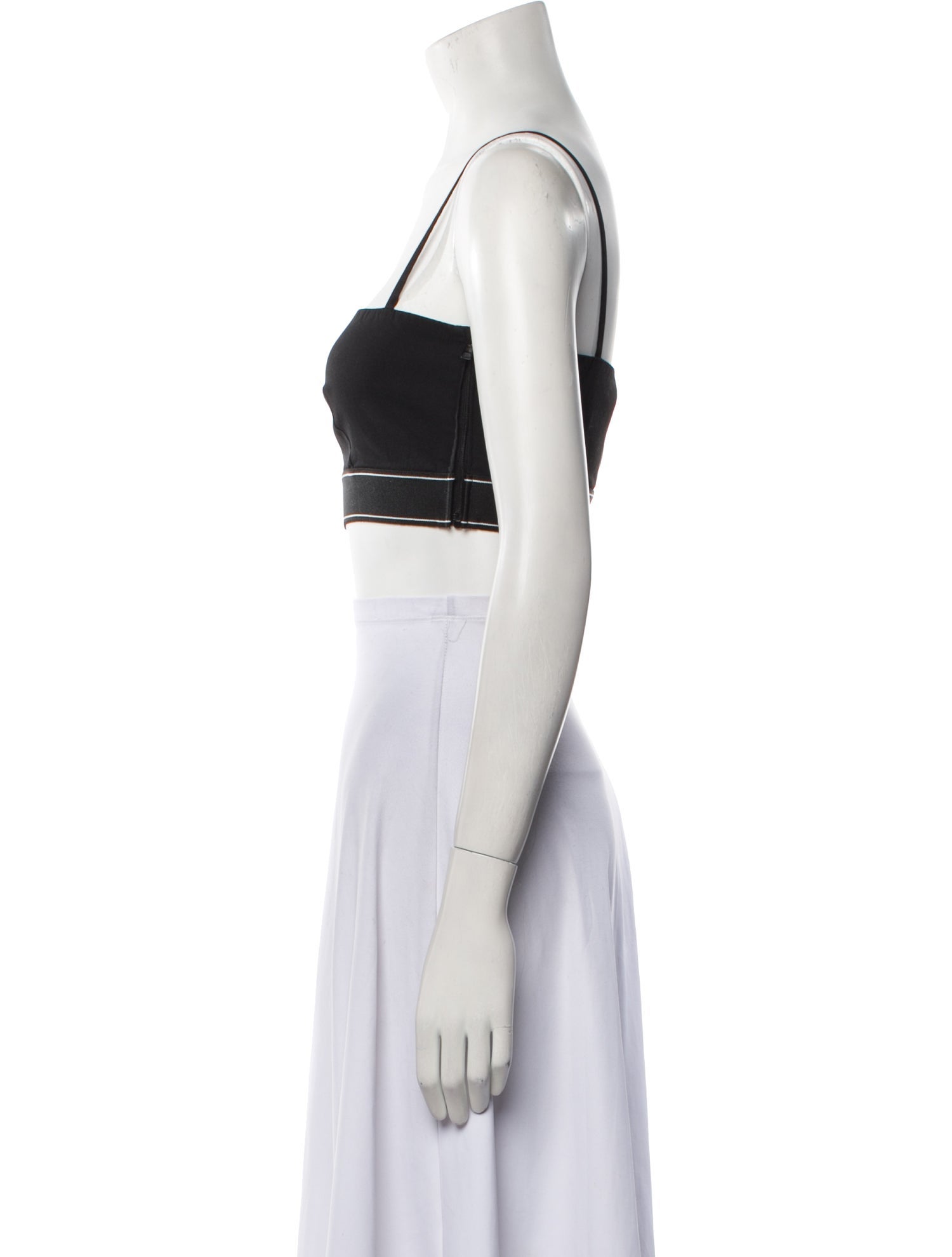 Prada 2022 Square Neckline Crop Top - Black Tops, Clothing - PRA1110487 ...