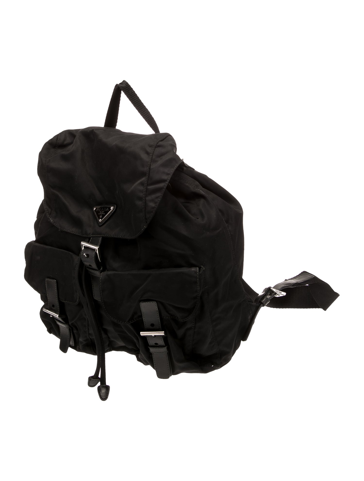 Prada Saffiano Leather Tessuto Backpack Small - Black Backpacks ...