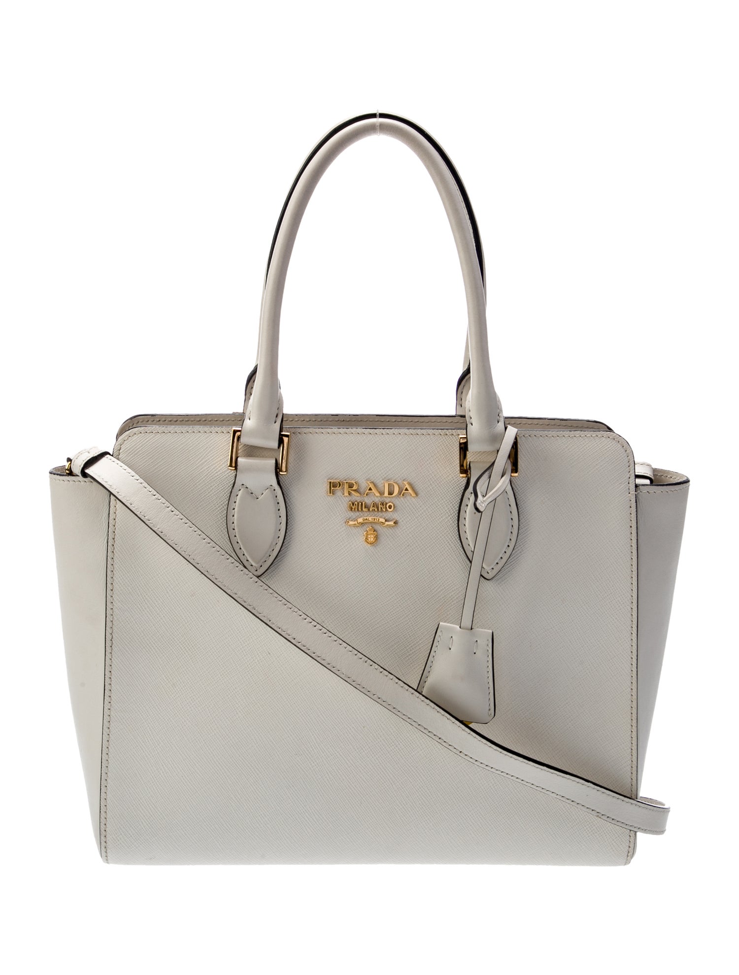 Prada Leather Top Handle Bag - White Handle Bags, Handbags - PRA1119108 ...