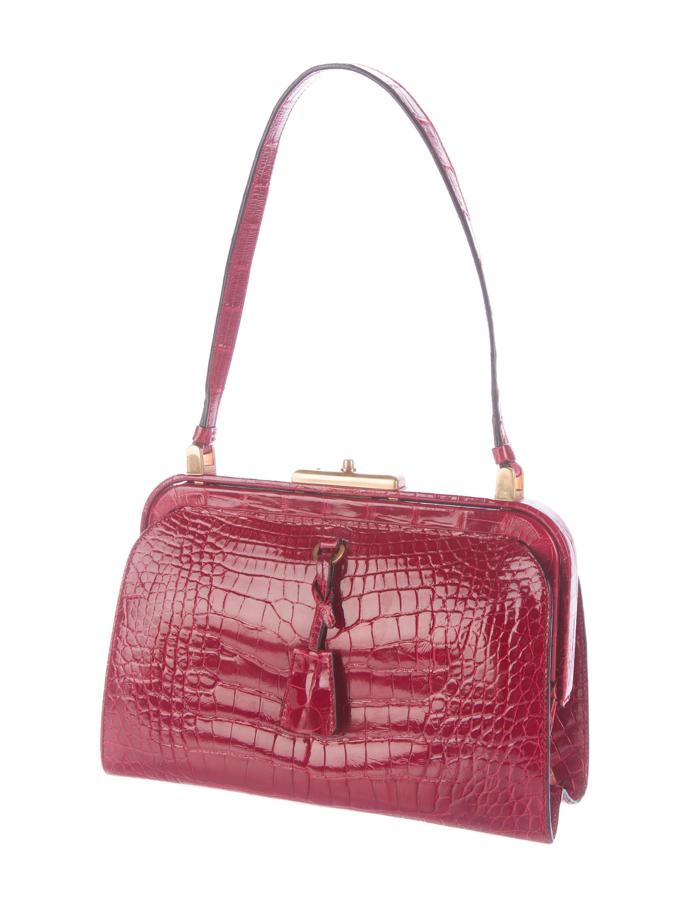 Prada Glazed Alligator Frame Bag - Handbags - PRA112003 | The RealReal