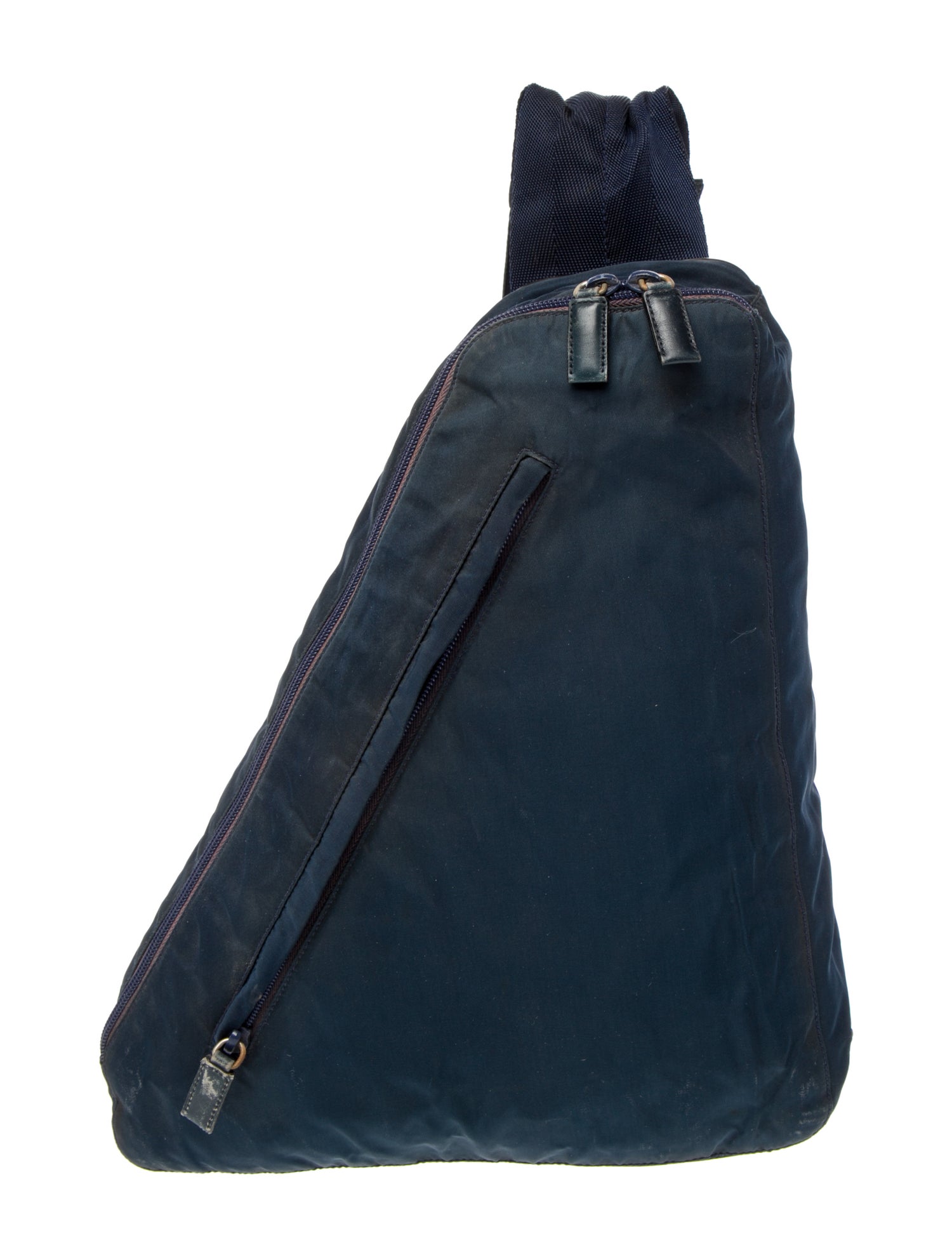 Prada Enameled Metal Triangle Evening Bag Vintage - Blue Backpacks ...